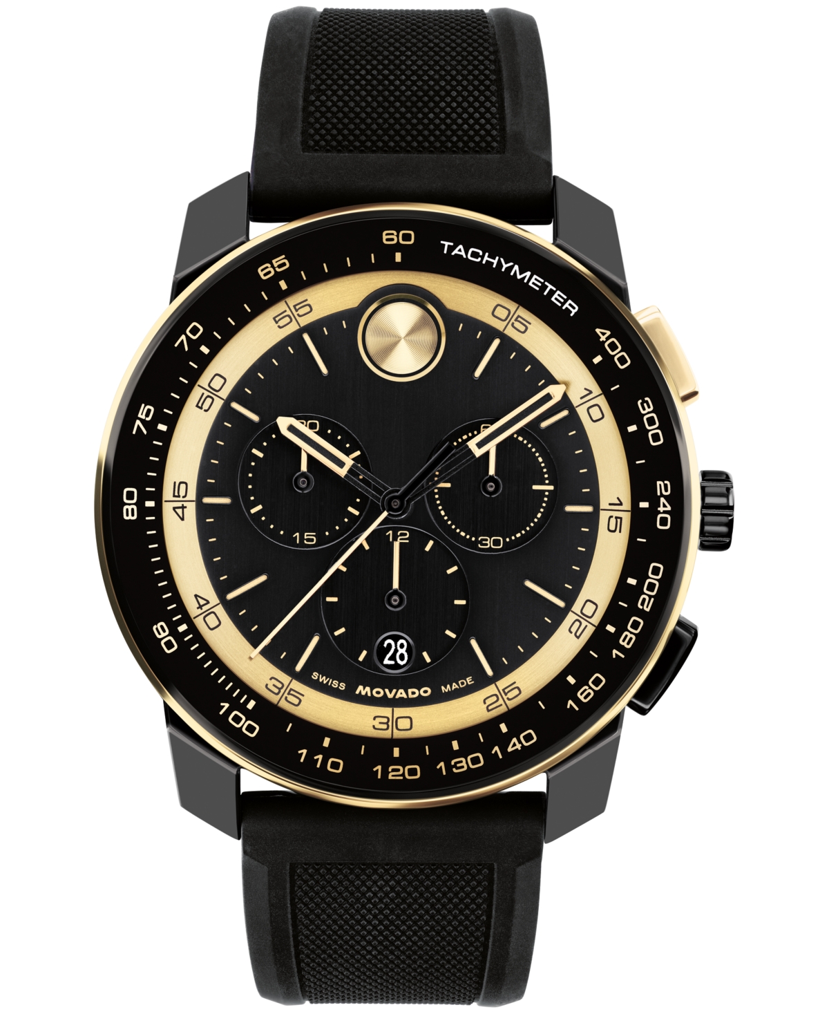 Click here for Movado Mens Bold TR90 Swiss Quartz Chrono Black Si... prices