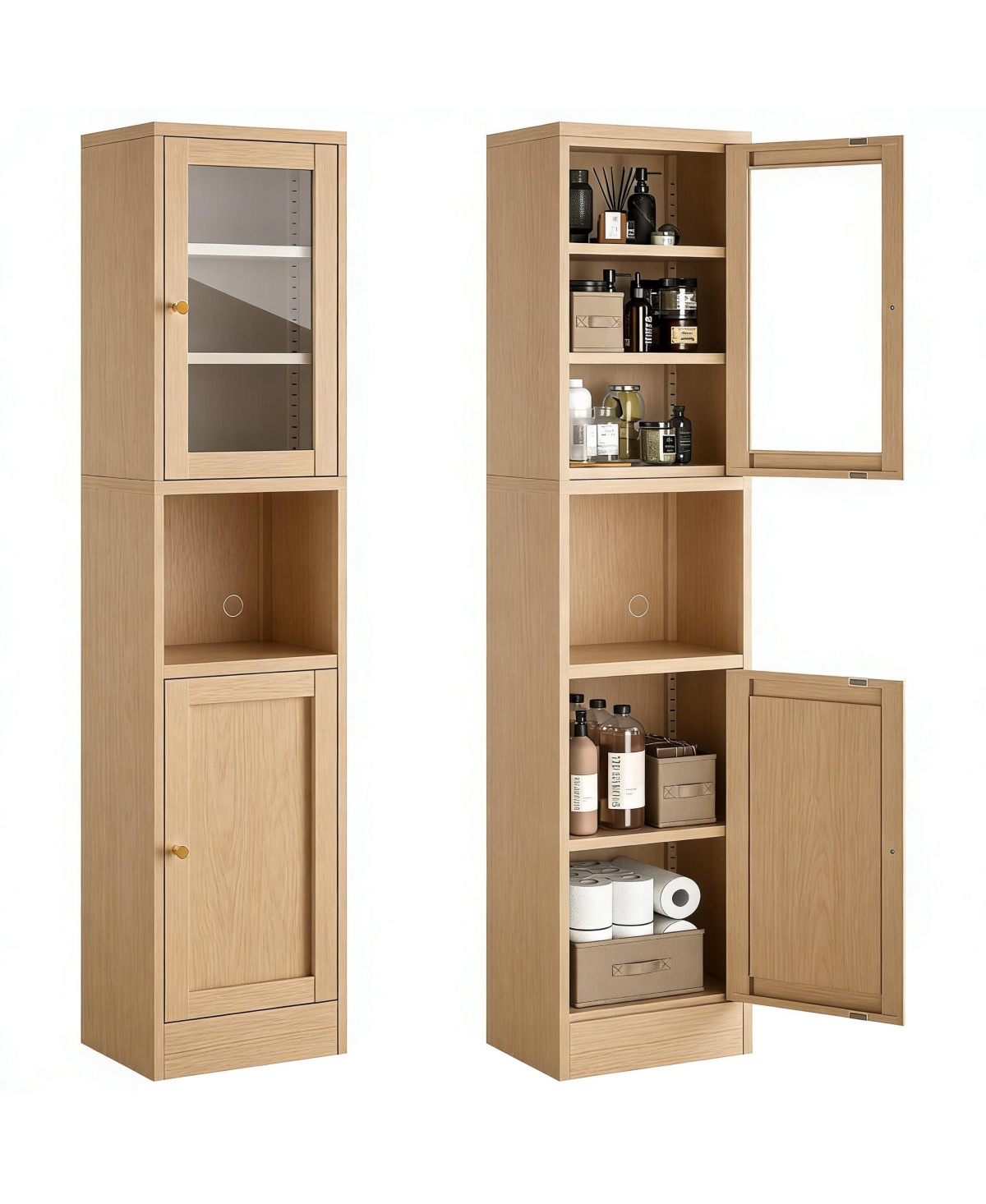 Click here for gaomon 67 Tall Bathroom Storage Cabinet  Slim Glas... prices