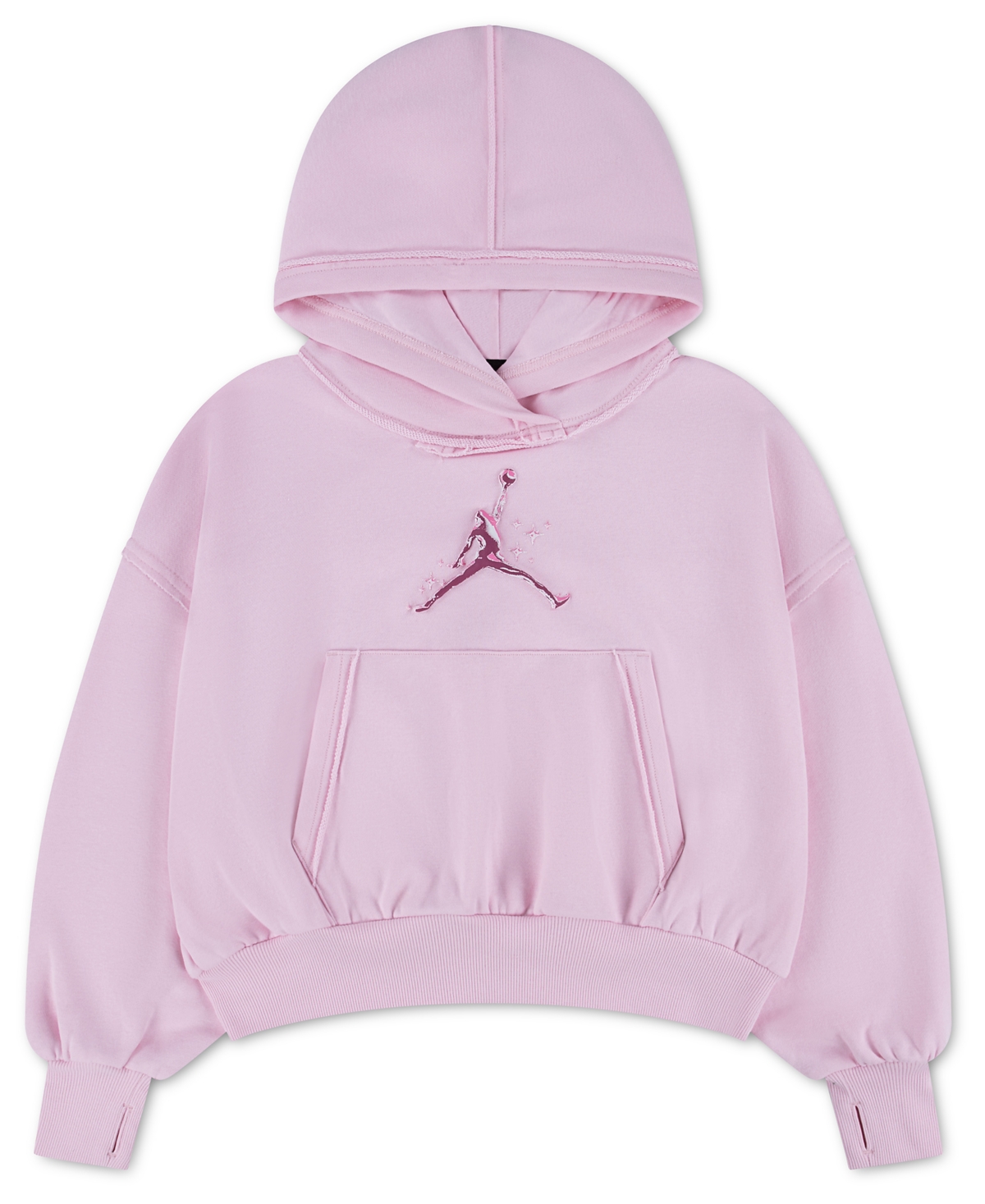 Click here for Jordan Girls 7-16 Rebel Rose Fleece Hoodie - Pink... prices