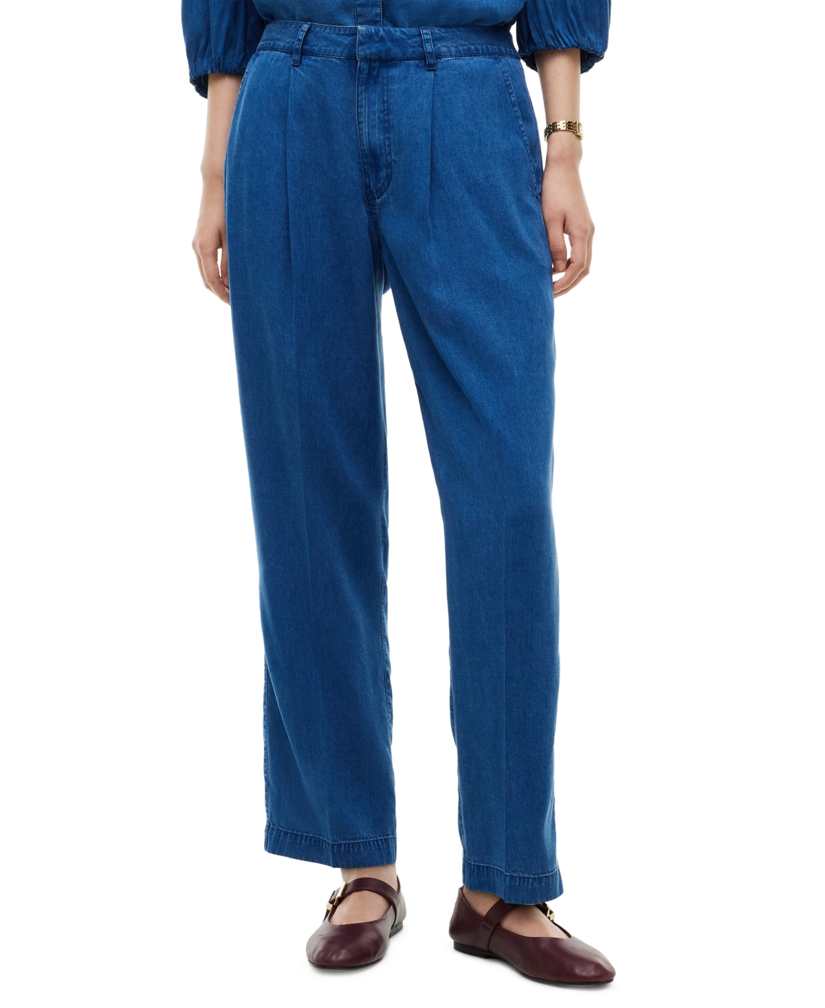 Click here for Tommy Hilfiger Womens Chambray Tapered Pants - Mid... prices