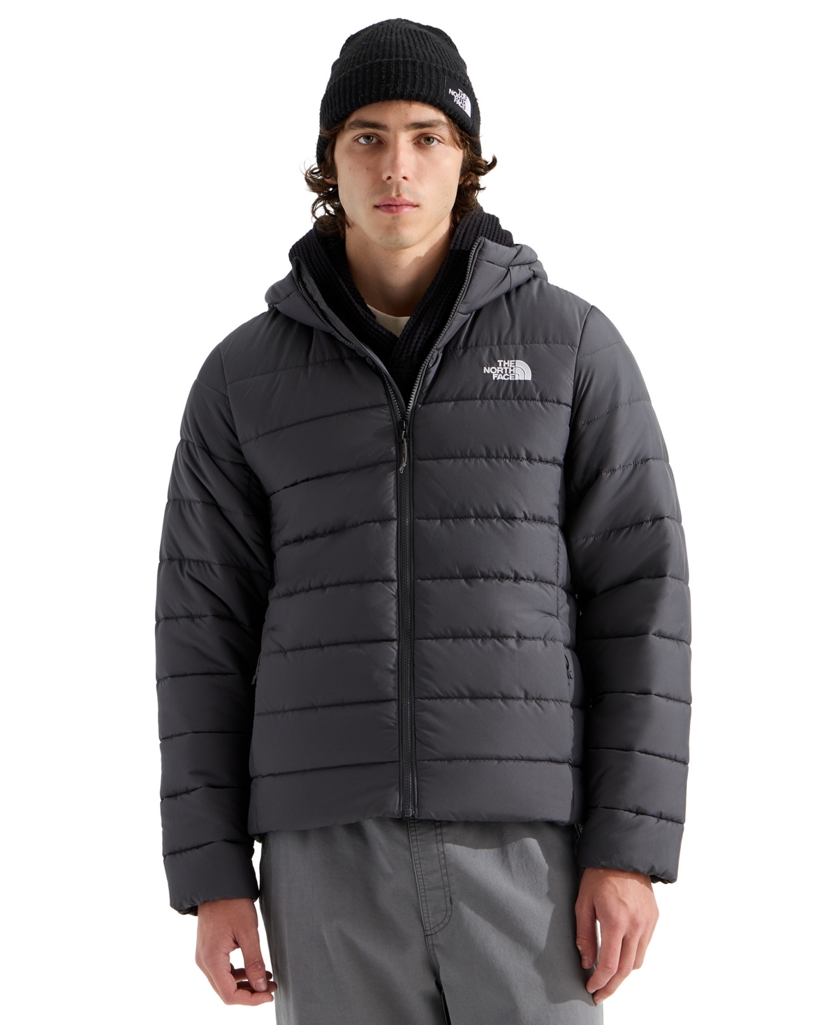 Click here for The North Face Mens Aconcagua Hooded Jacket - Anth... prices