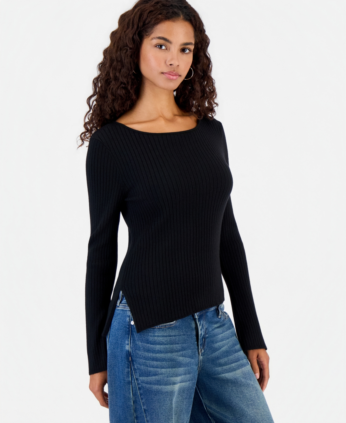 Click here for Hooked Up by Iot Juniors Asymmetric-Hem Boat-Neck... prices
