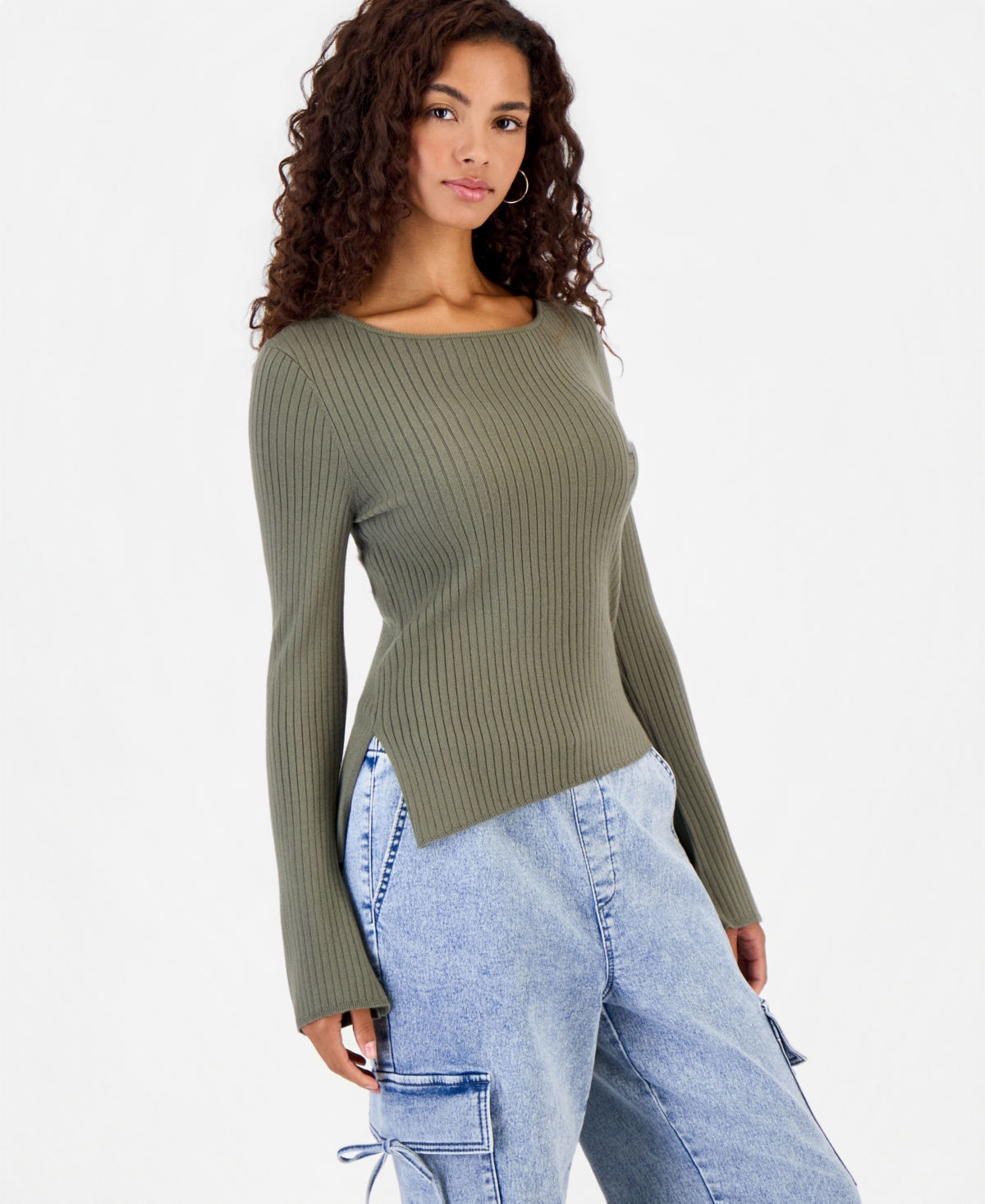 Click here for Hooked Up by Iot Juniors Asymmetric-Hem Boat-Neck... prices