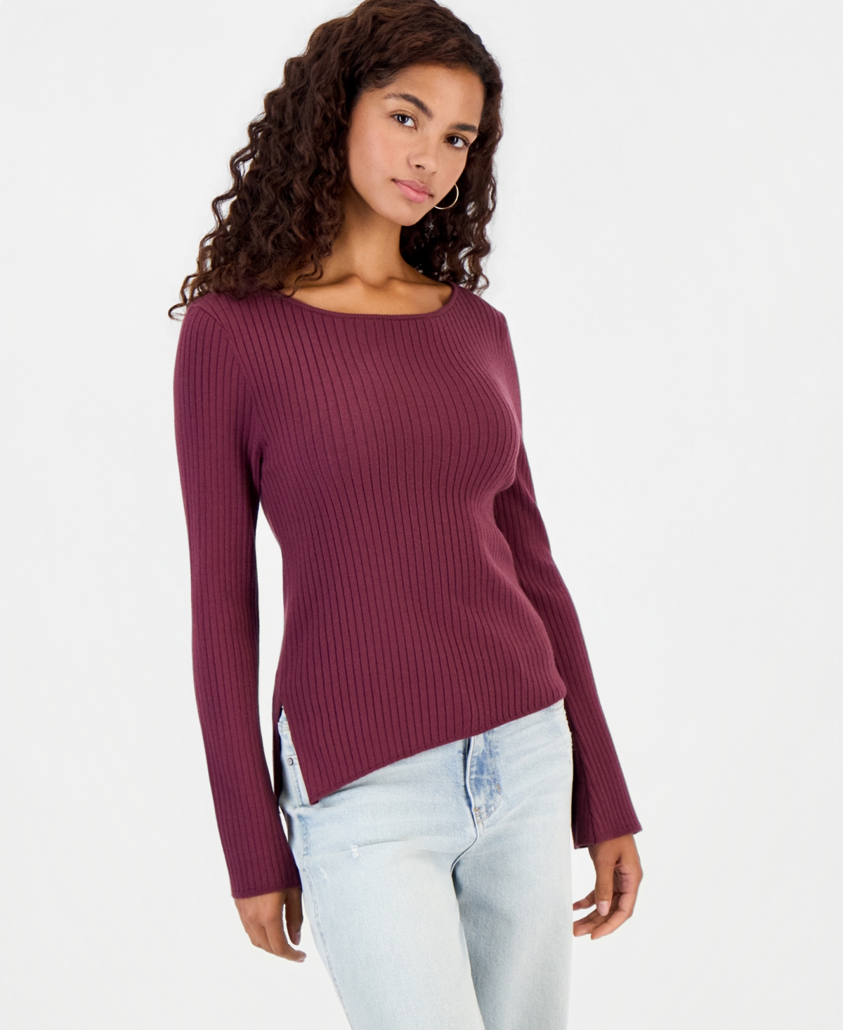 Click here for Hooked Up by Iot Juniors Asymmetric-Hem Boat-Neck... prices