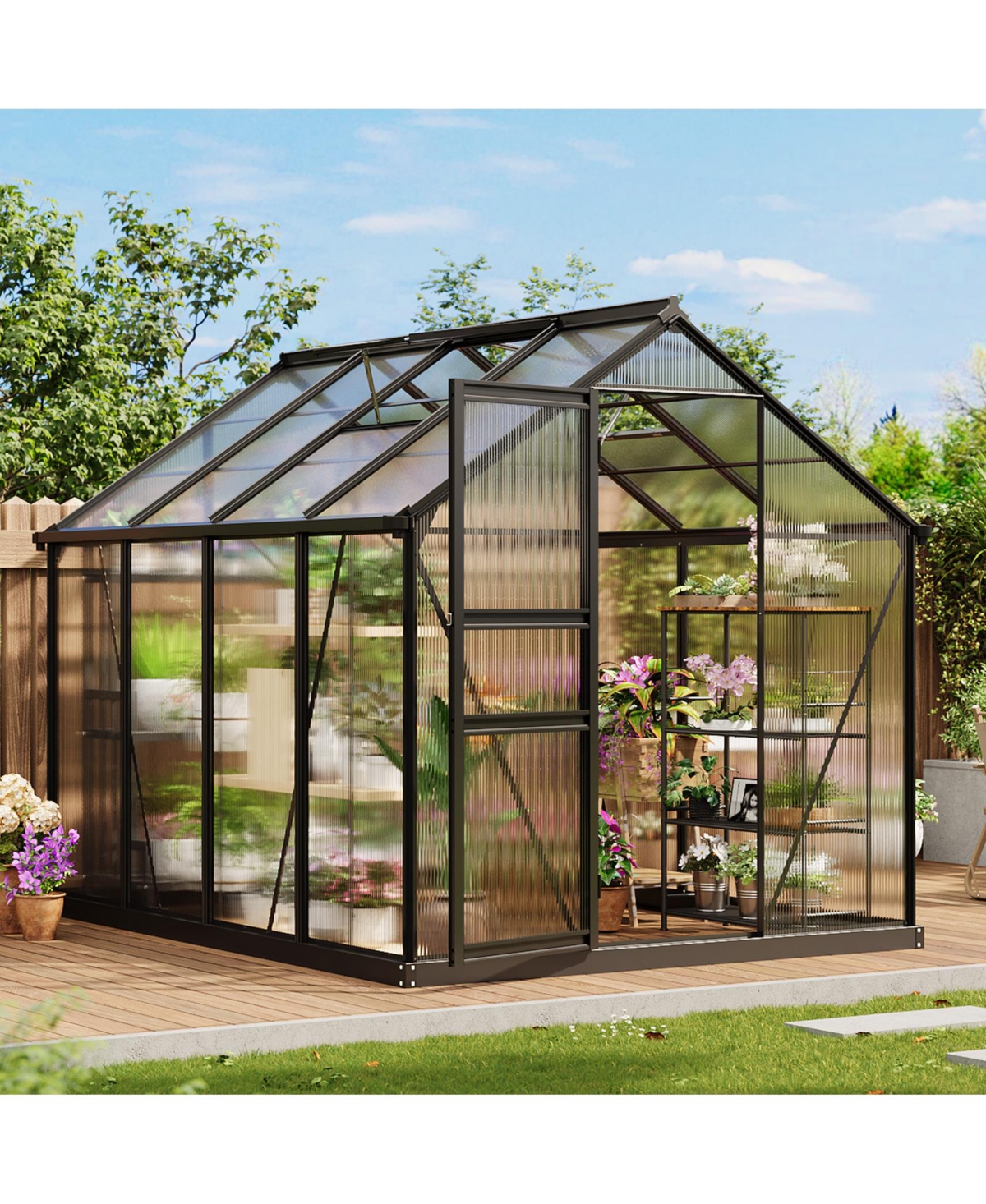 Click here for gaomon Polycarbonate Walk-In Greenhouse Heavy Duty... prices