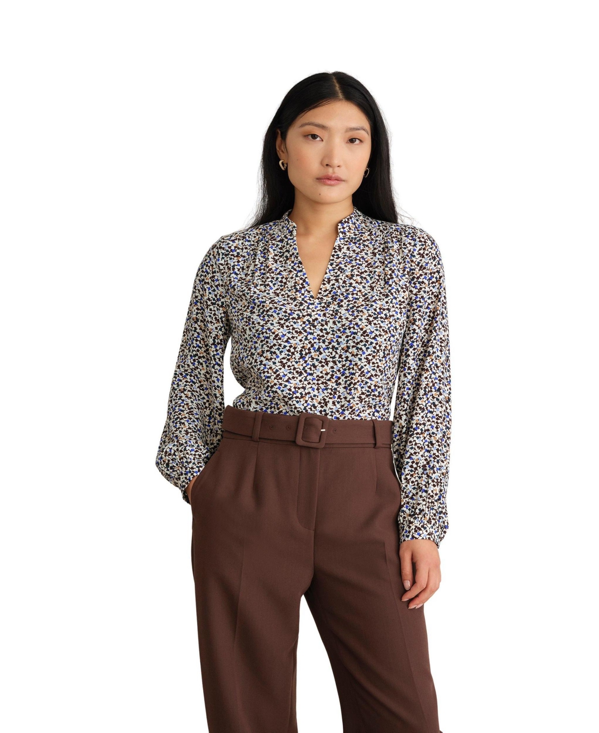 Click here for Hobbs London Womens Mila Blouse - Cream multi prices