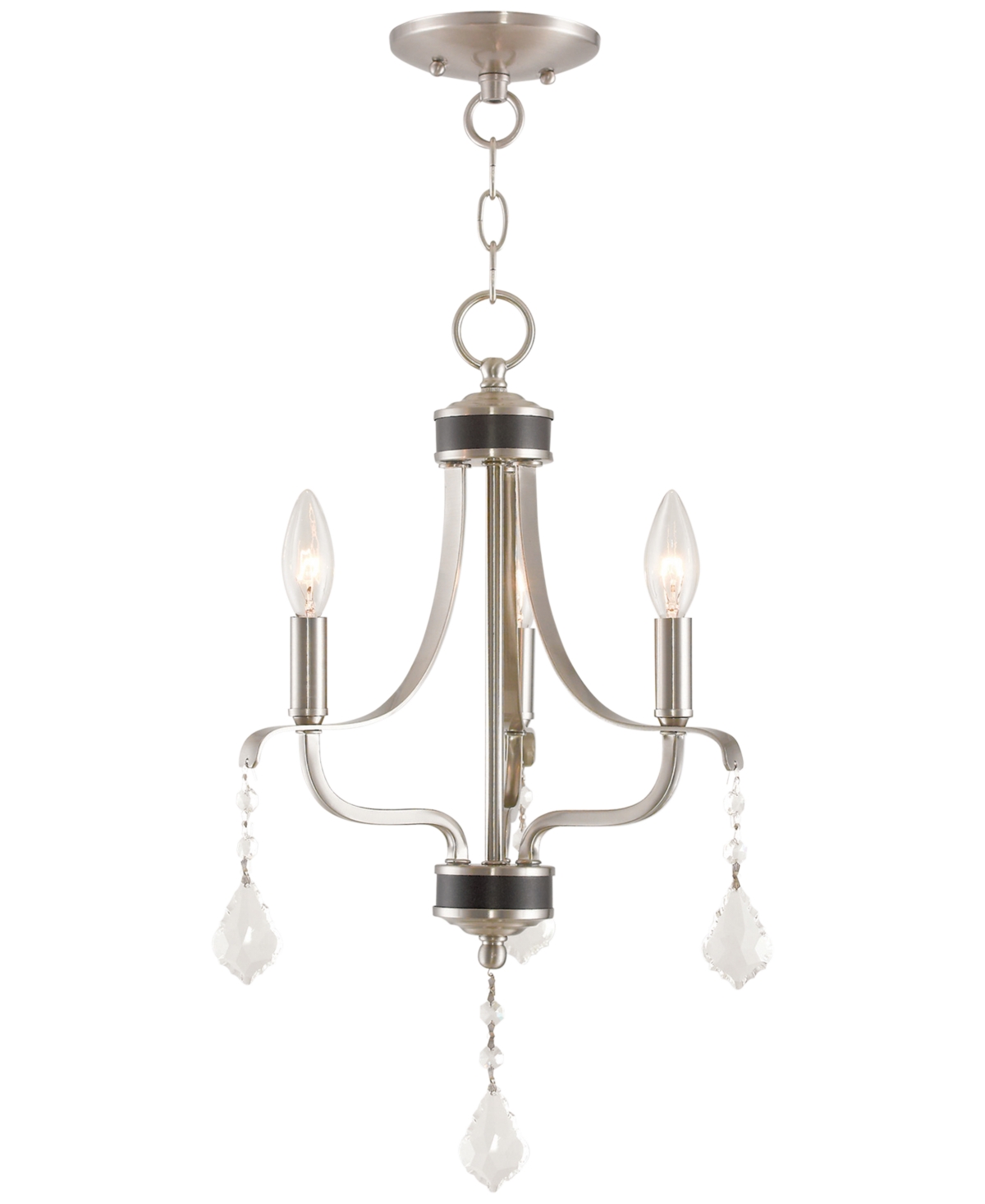 Click here for Livex Laurel 3-Light Mini Chandelier - Silver prices
