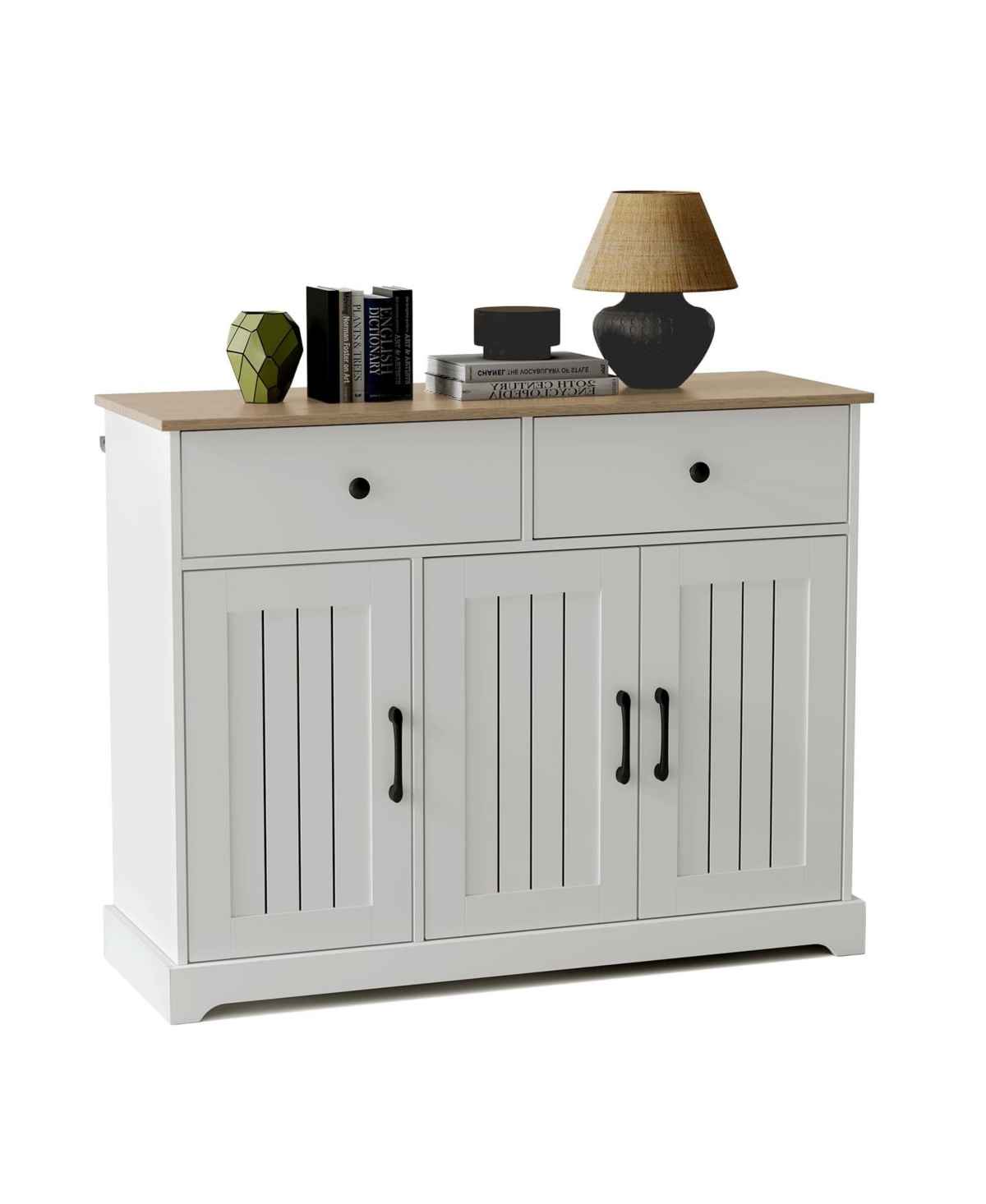 Click here for homfan Sideboard Buffet Cabinet with Storage Farmh... prices