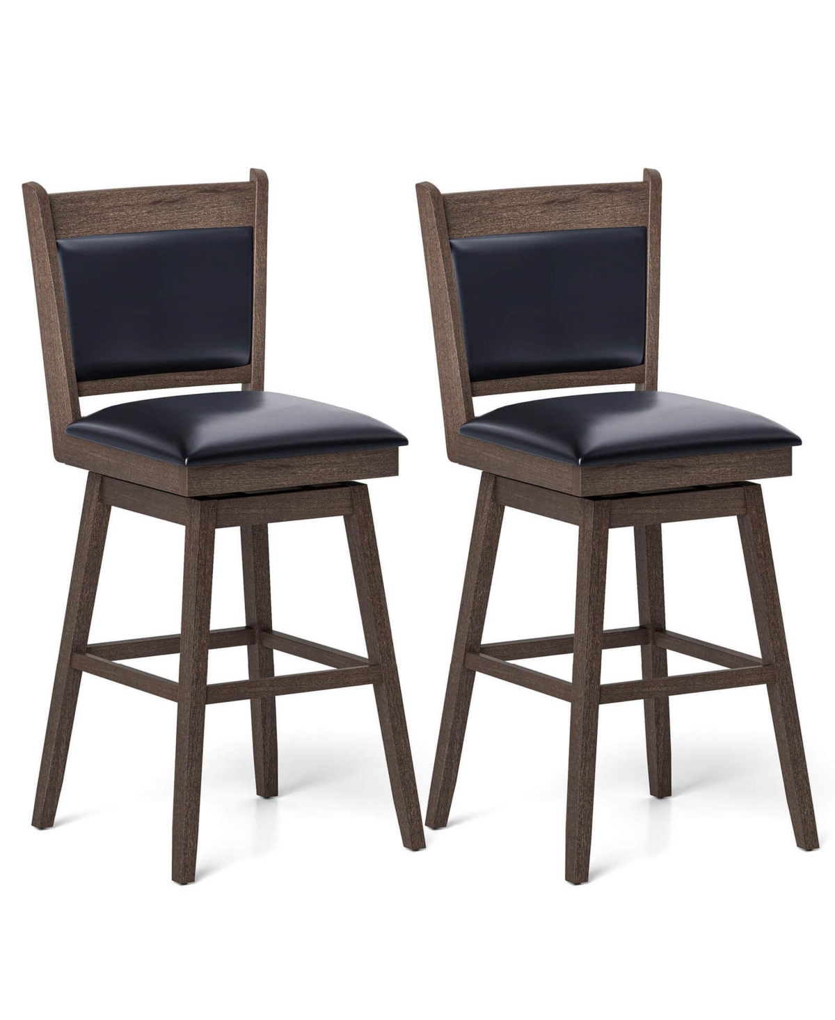 Click here for Costway 29 Inch Set of 2 Swivel Bar Stools with Ba... prices