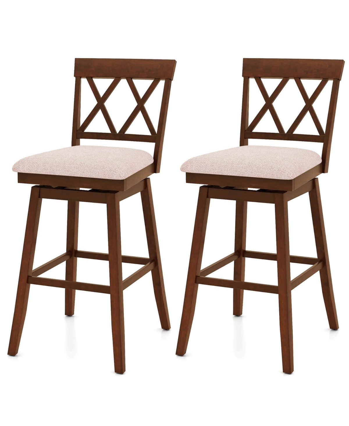 Click here for Costway 29 Inch Bar Stool Wooden Chair with Contou... prices