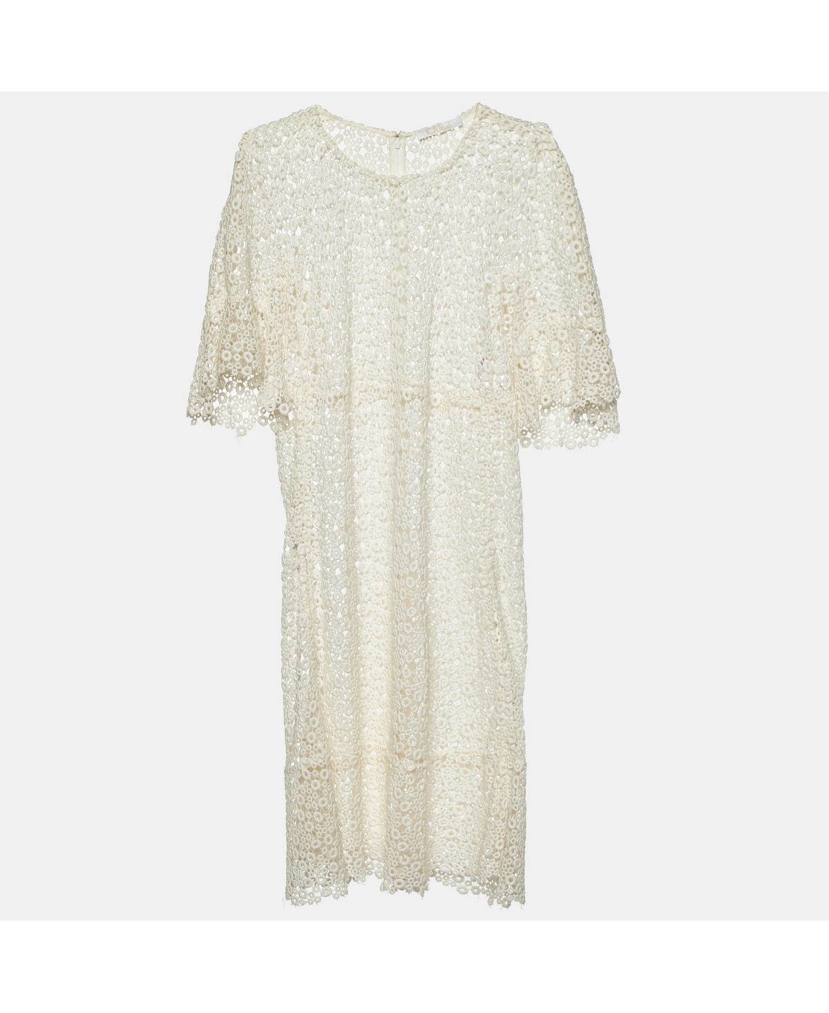 Click here for Pre-Owned Chloe Womens Eggshell White Guipure Lace... prices