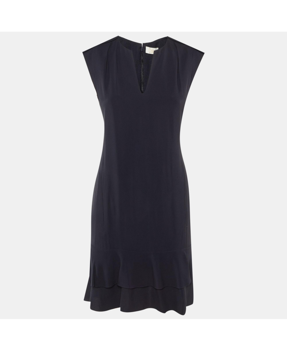 Click here for Pre-Owned Chloe Womens Crepe Flounced Sleeveless D... prices