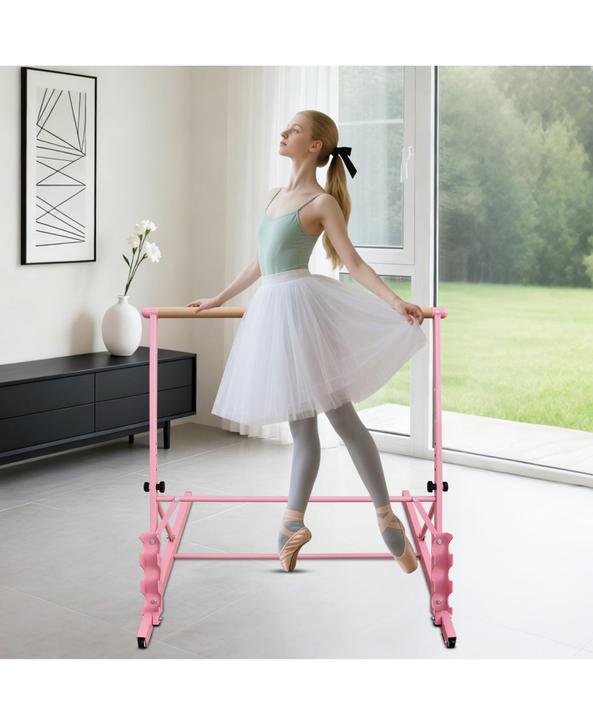 Click here for Zeny Solid Wood Ballet Barre With Adjustable Range... prices