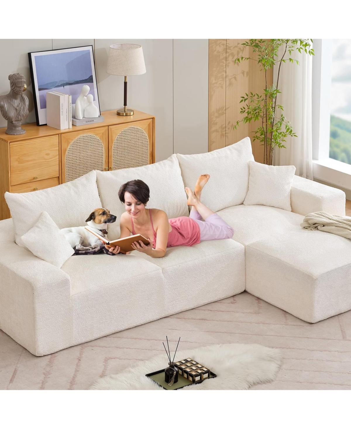 Click here for gaomon 110 Modular Sectional Sofa  L-Shaped Cloud... prices