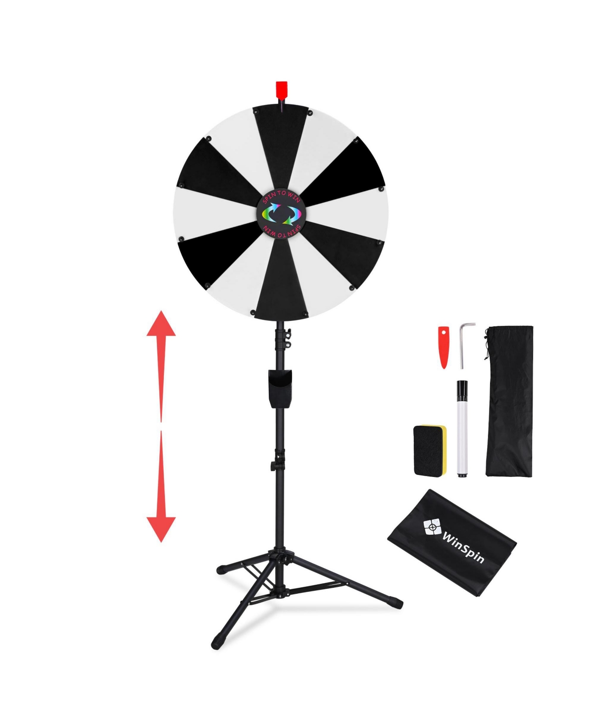 Click here for WinSpin 24 Display Prize Wheel Black and White Diy... prices