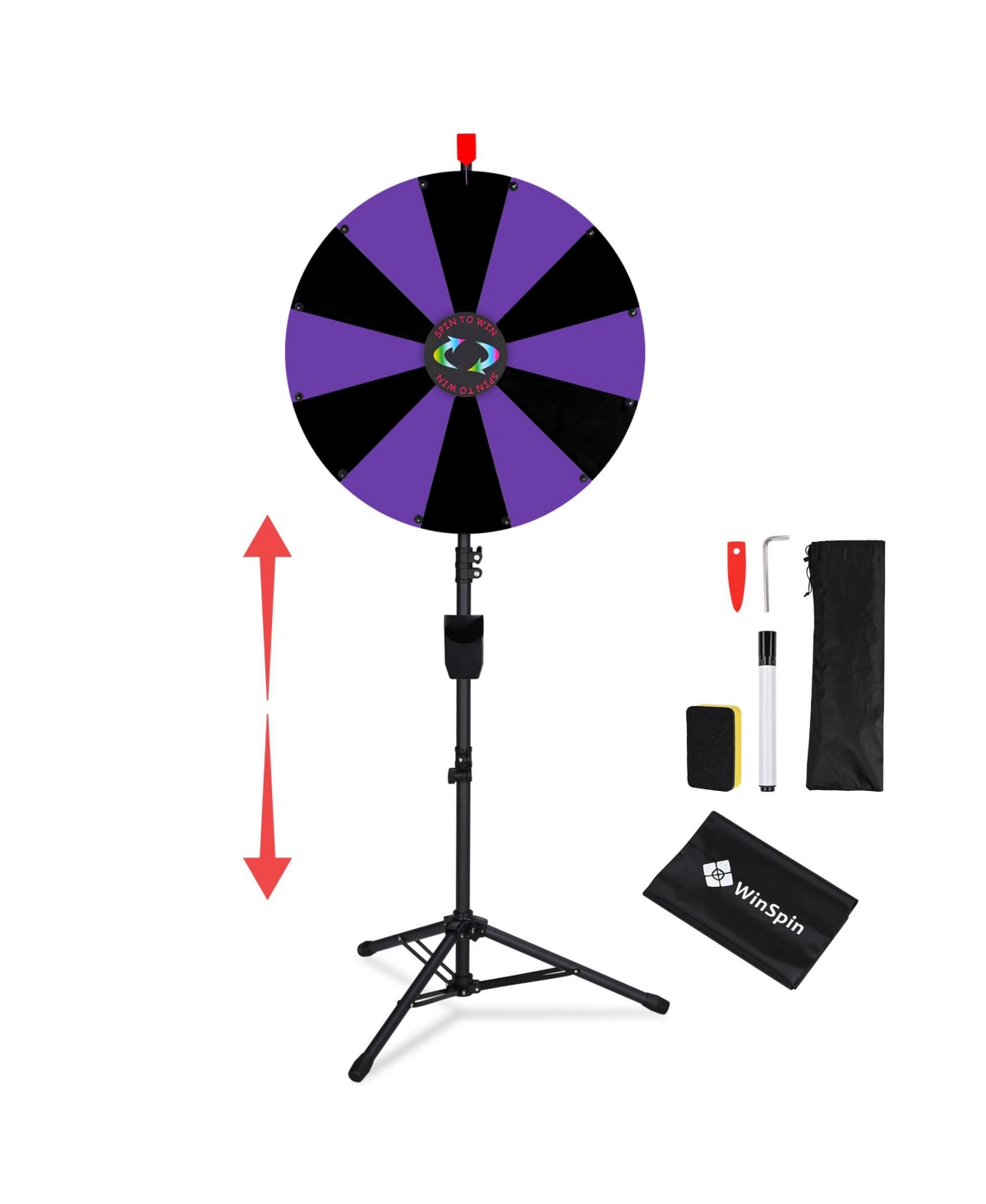 Click here for WinSpin 24 Display Prize Wheel Black and Purple Di... prices