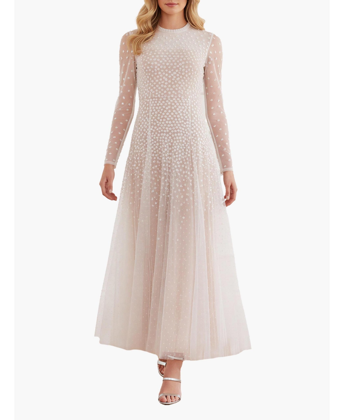 Click here for Needle & Thread Womens Sequin Cascade Round Neck G... prices