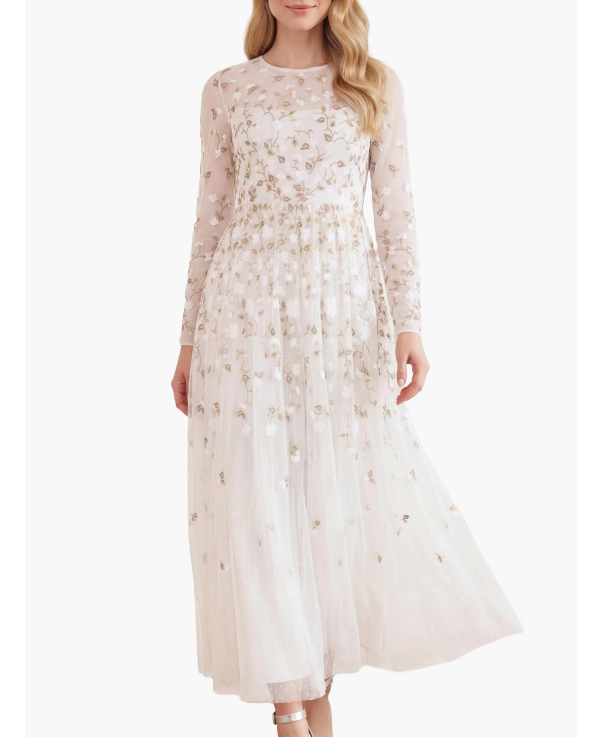Click here for Needle & Thread Womens Trailing Roses Long Sleeve... prices