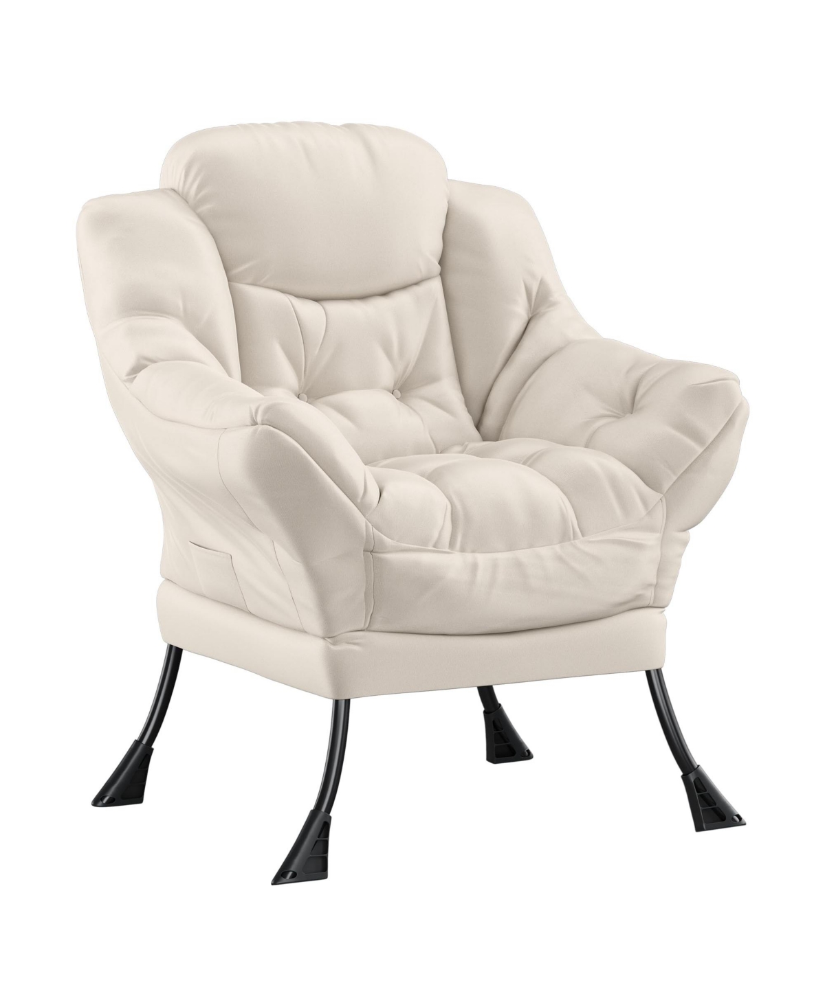 Click here for gaomon Modern Comfy Lazy Lounge Chair with Side Po... prices