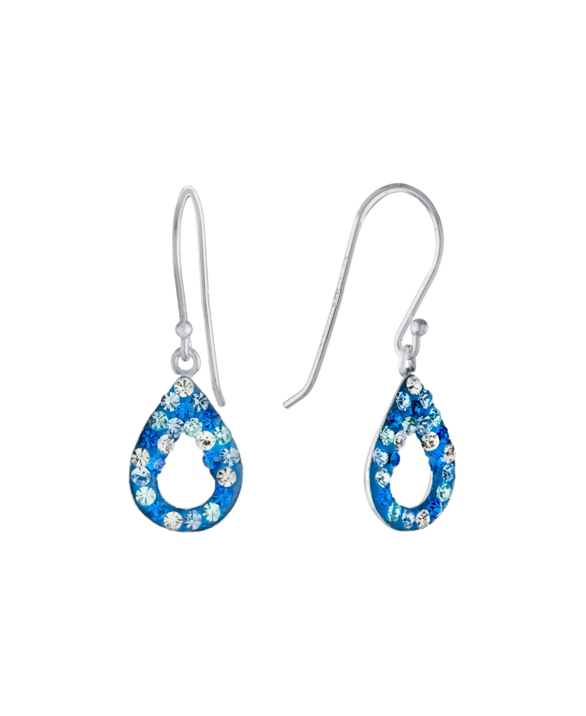 Click here for Macys Crystal Pave Blue Multi Open Teardrop Earrin... prices