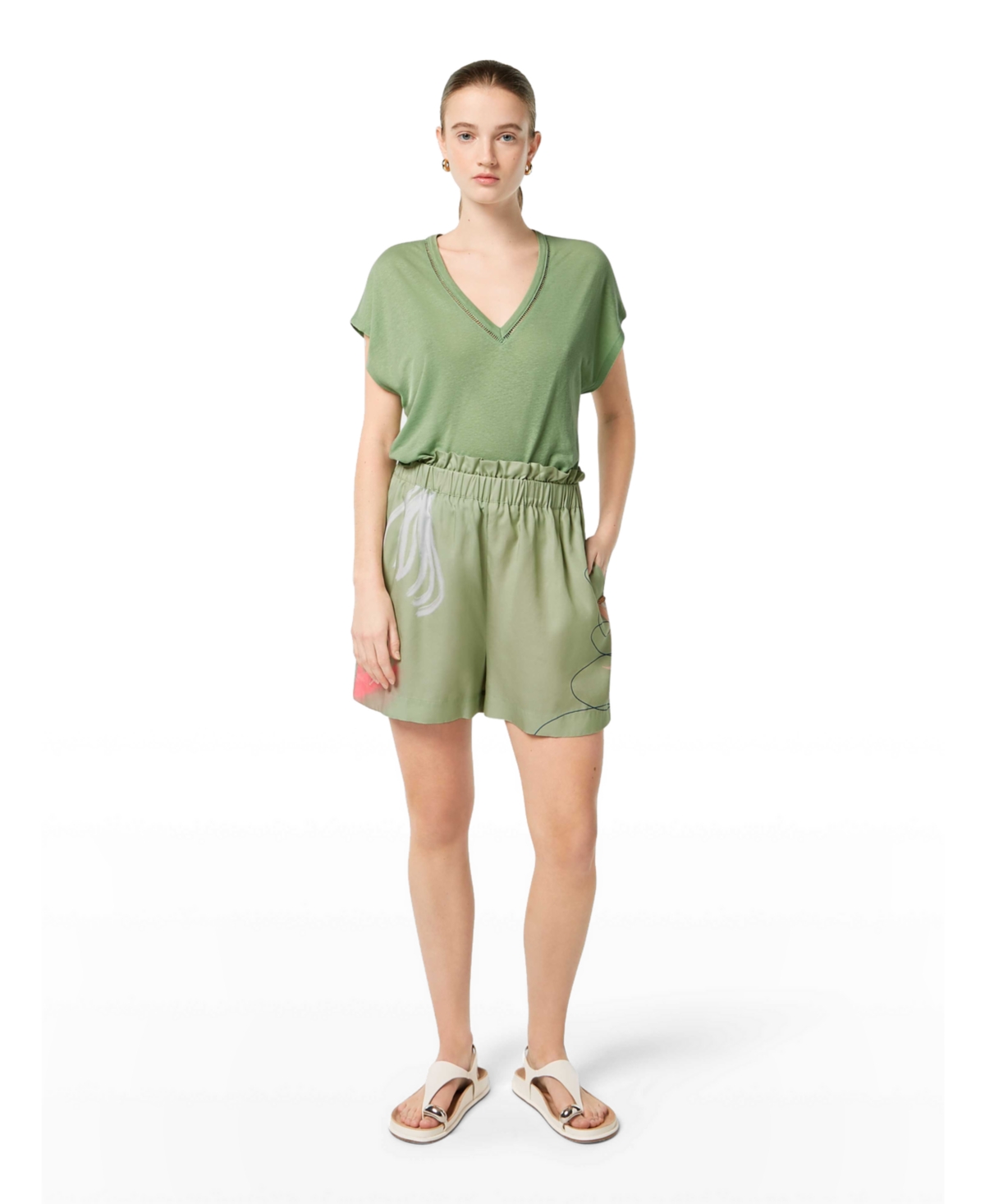 Click here for Scotch & Soda Womens High-Rise Placed Print Shorts... prices