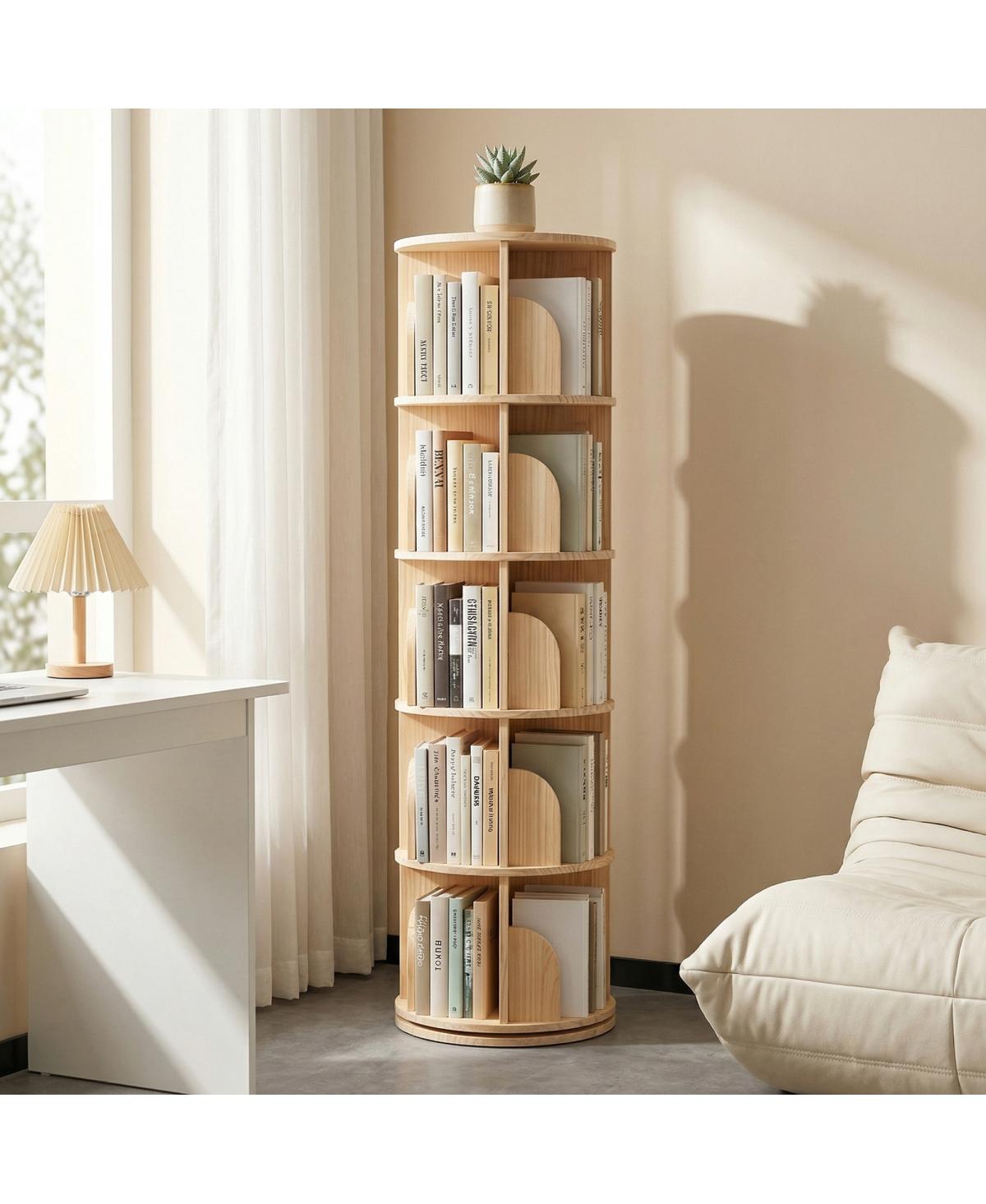 Click here for Streamdale Furniture 5-Tier Rotating Wooden Booksh... prices