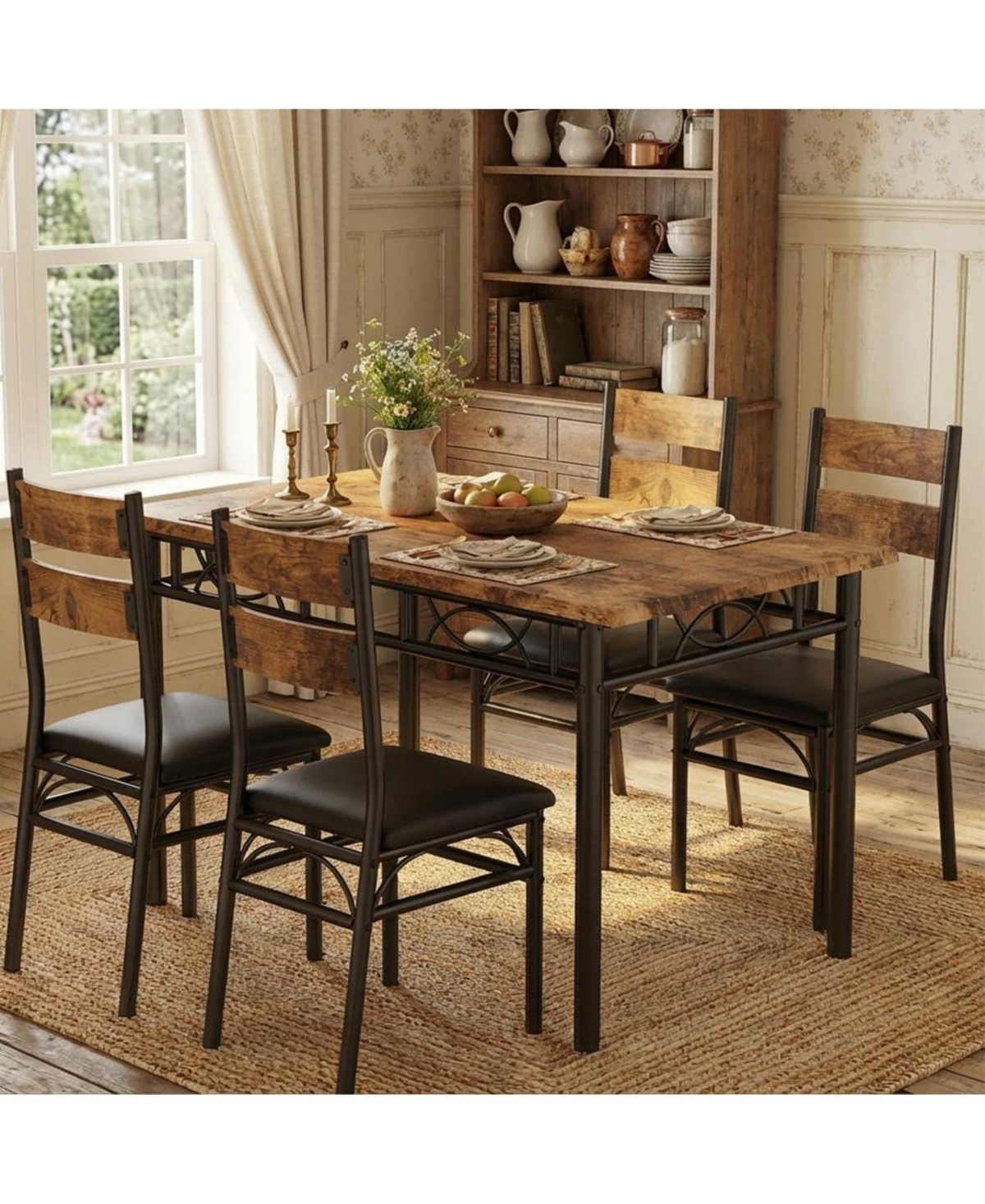 Click here for gaomon 5 Piece Dining Table Set for 4  Rectangular... prices