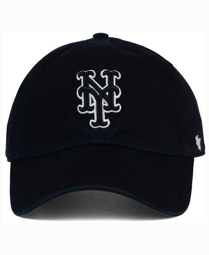 '47 Brand New York Mets Black White Clean Up Cap - Macy's