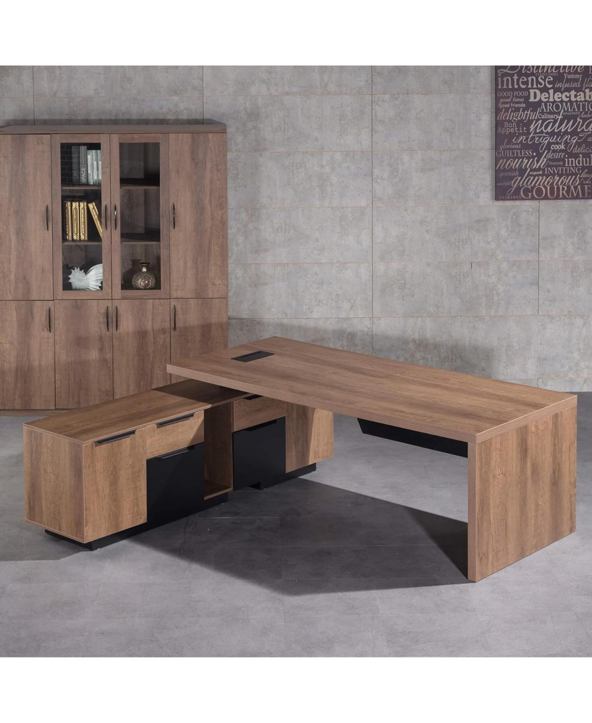 Click here for Logicfox 86 or 94.5 L Shaped Executive Desk Retrac... prices