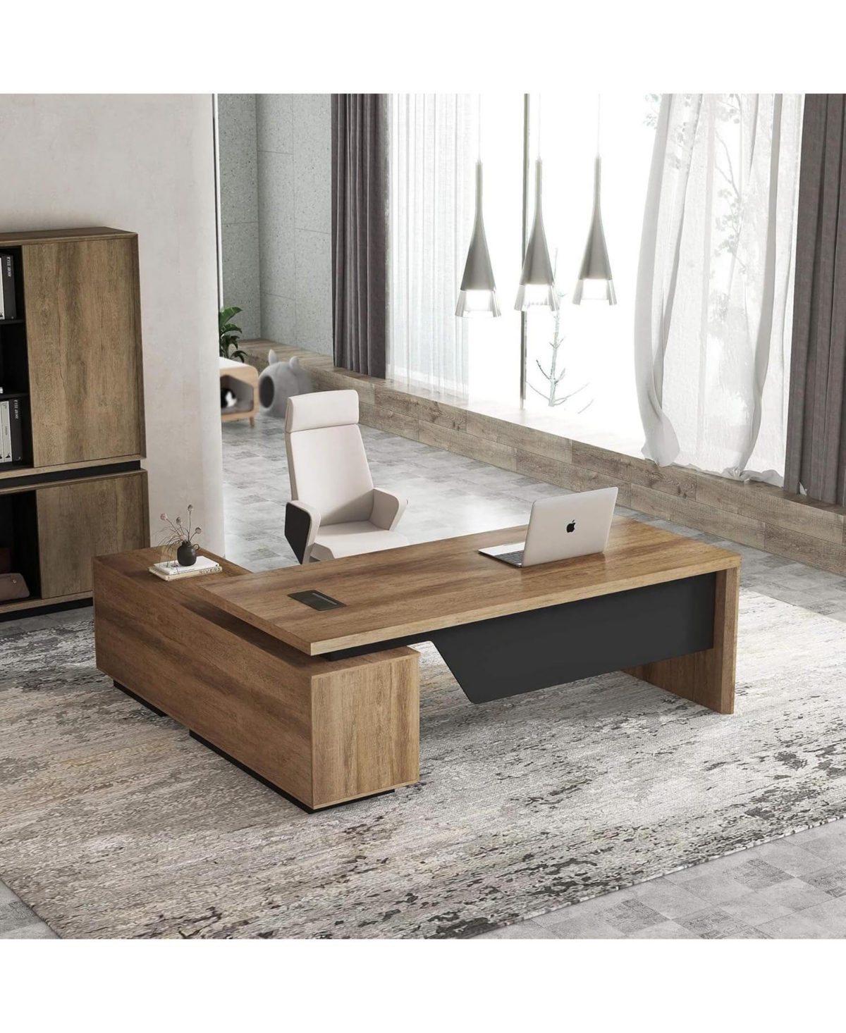 Click here for Logicfox 86 or 94.5 L Shaped Executive Desk Retrac... prices