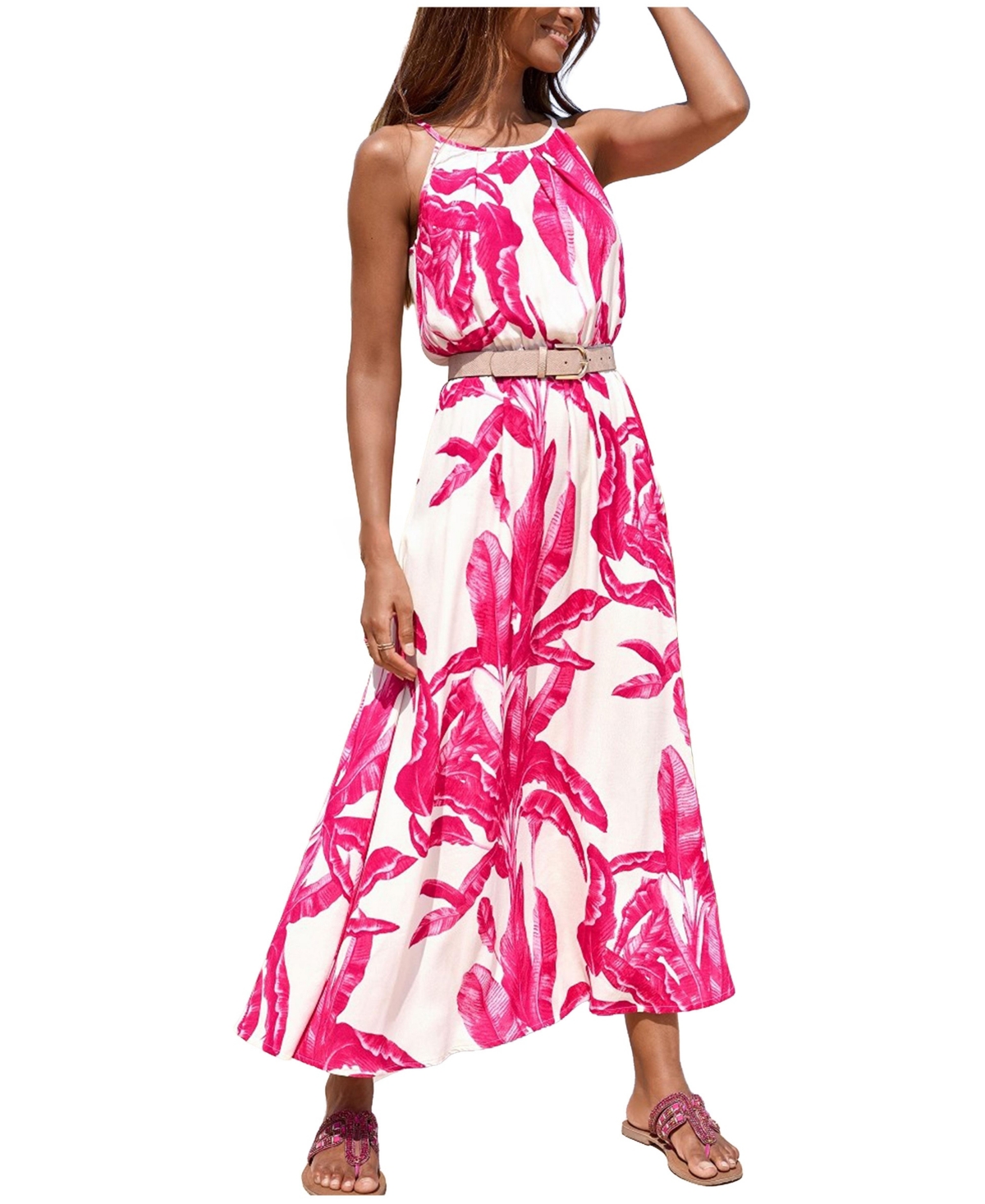 Click here for Lascana Womens High Neck Sleeveless Maxi Dress - I... prices