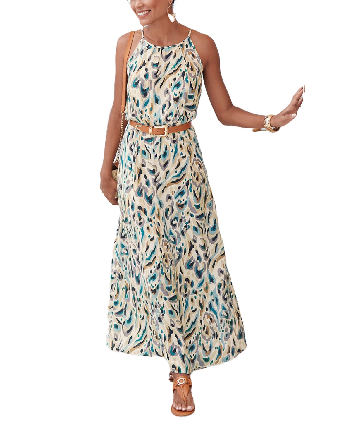 Click here for Lascana Womens High Neck Sleeveless Maxi Dress - S... prices