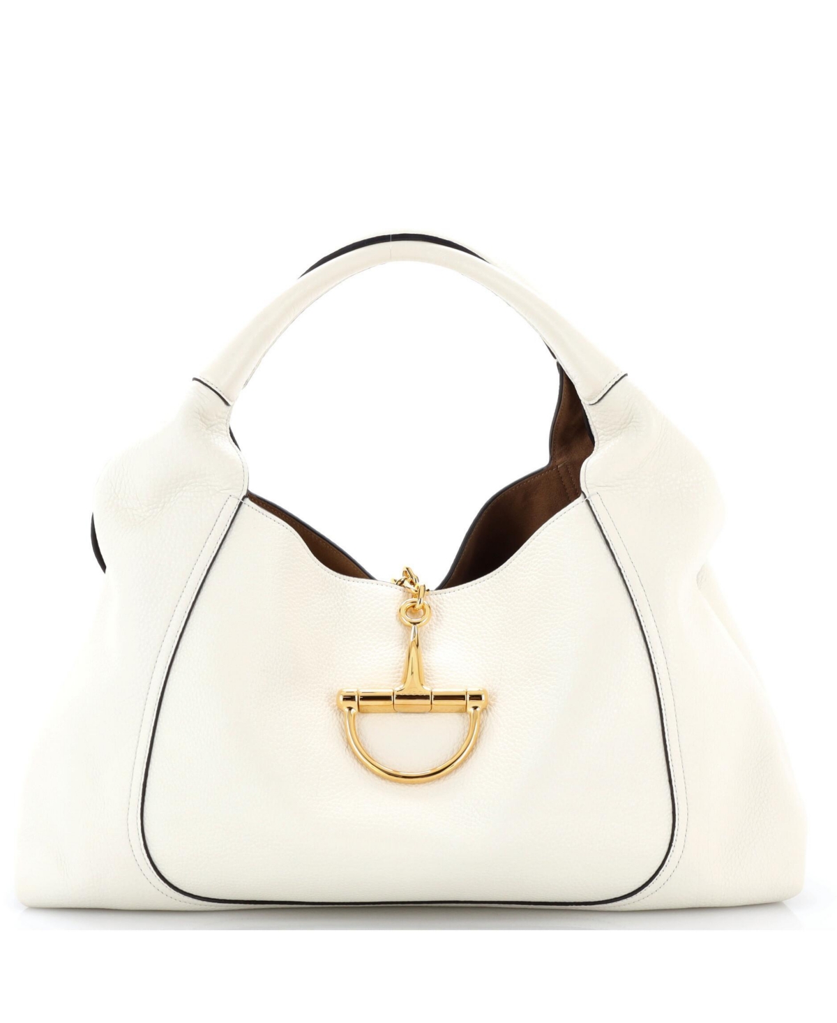 Click here for Pre-Owned Gucci Maxi Softbit Hobo Leather - White prices