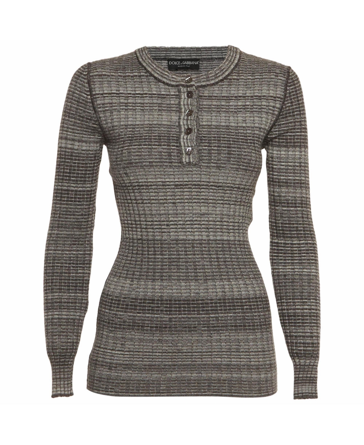 Click here for Pre-Owned Dolce & Gabbana Womens Rib Knit Henley N... prices