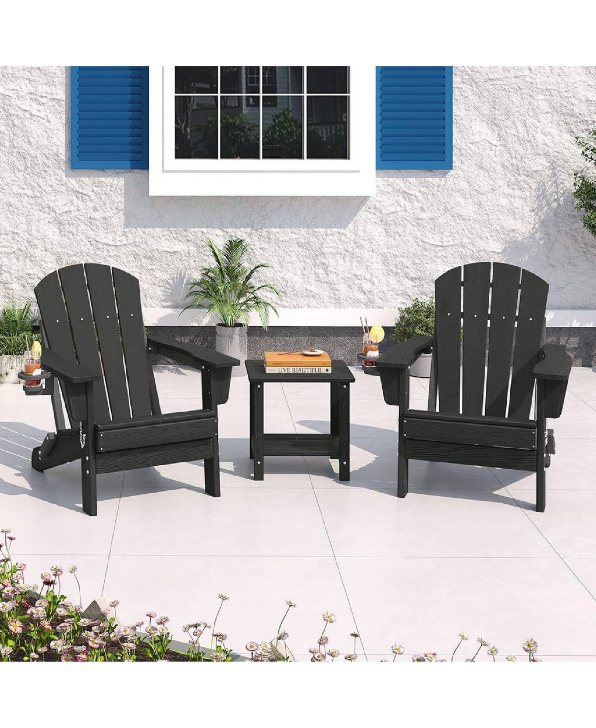 Click here for gaomon 3 Pieces Hdpe Foldable Adirondack Chair for... prices