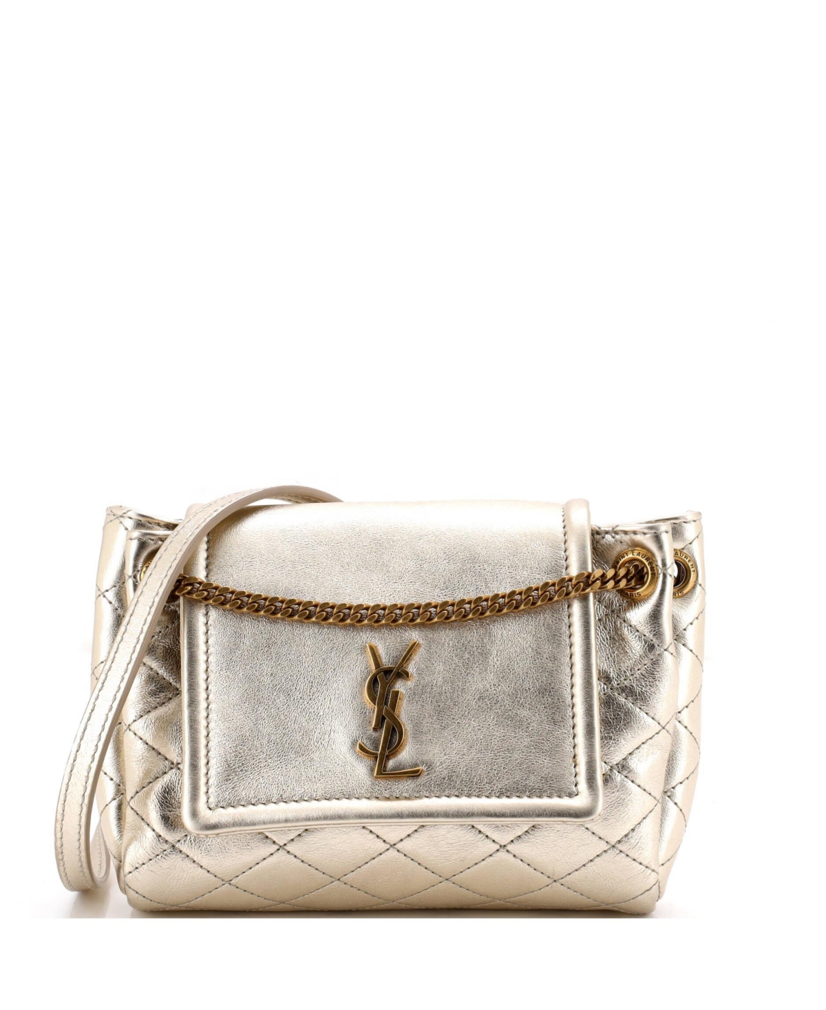 Click here for Pre-Owned Saint Laurent Mini Nolita Satchel Quilte... prices