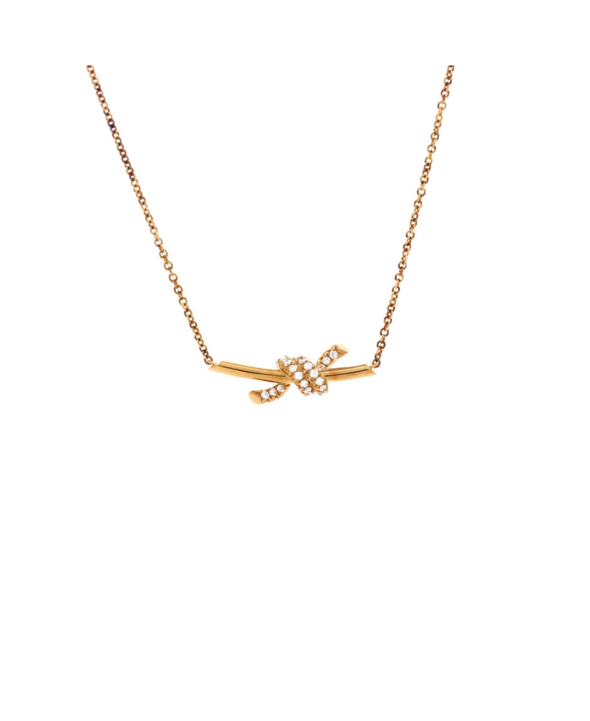 Click here for Pre-Owned Tiffany & Co Knot Pendant Necklace - 18k... prices