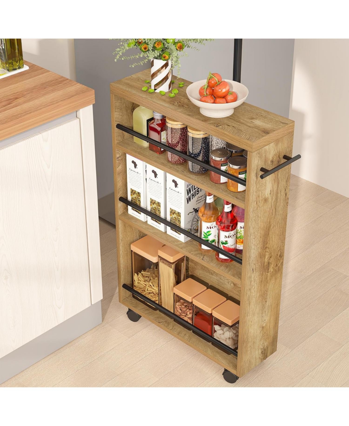 Click here for Tribesigns Slim Storage Cart: Rolling Narrow Kitch... prices
