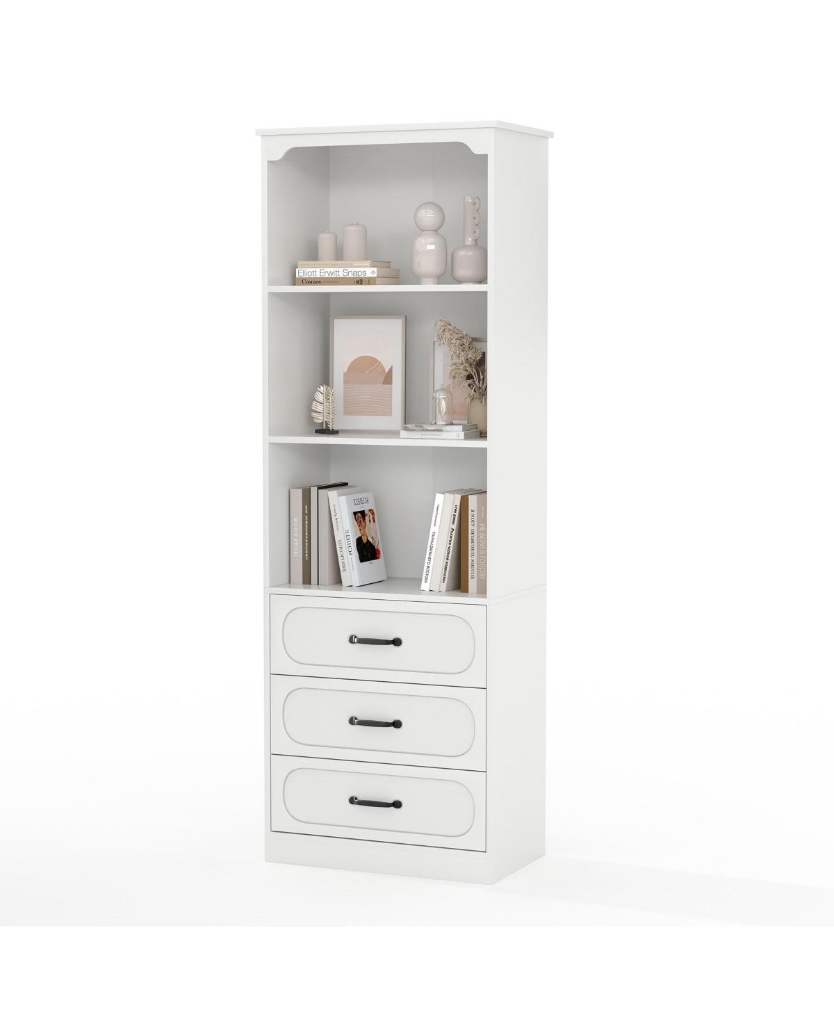 Click here for gaomon 70 H Bookshelf with 3 Drawers  Tall Bookcas... prices