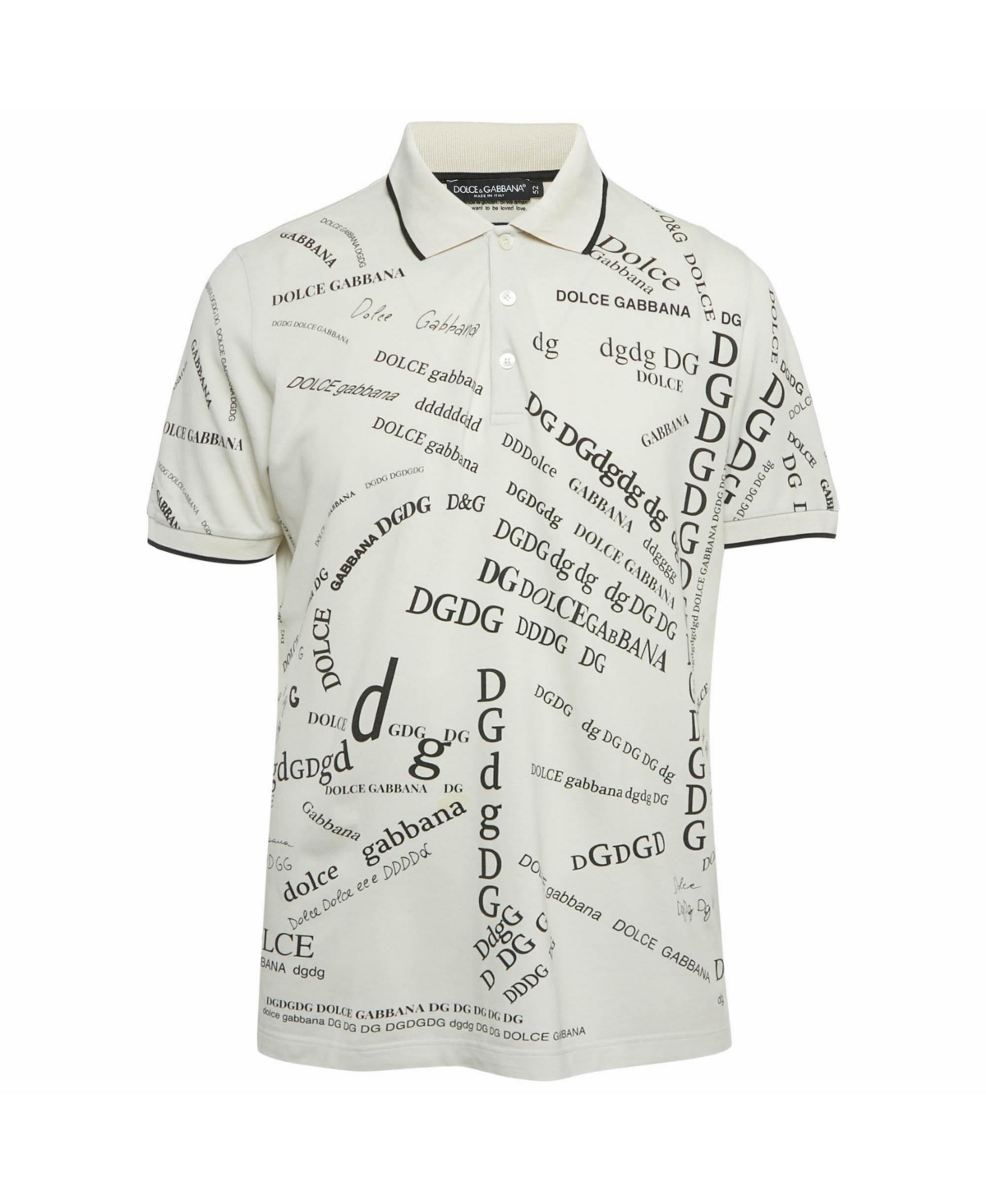 Click here for Pre-Owned Dolce & Gabbana Mens Cotton Pique Dg Let... prices