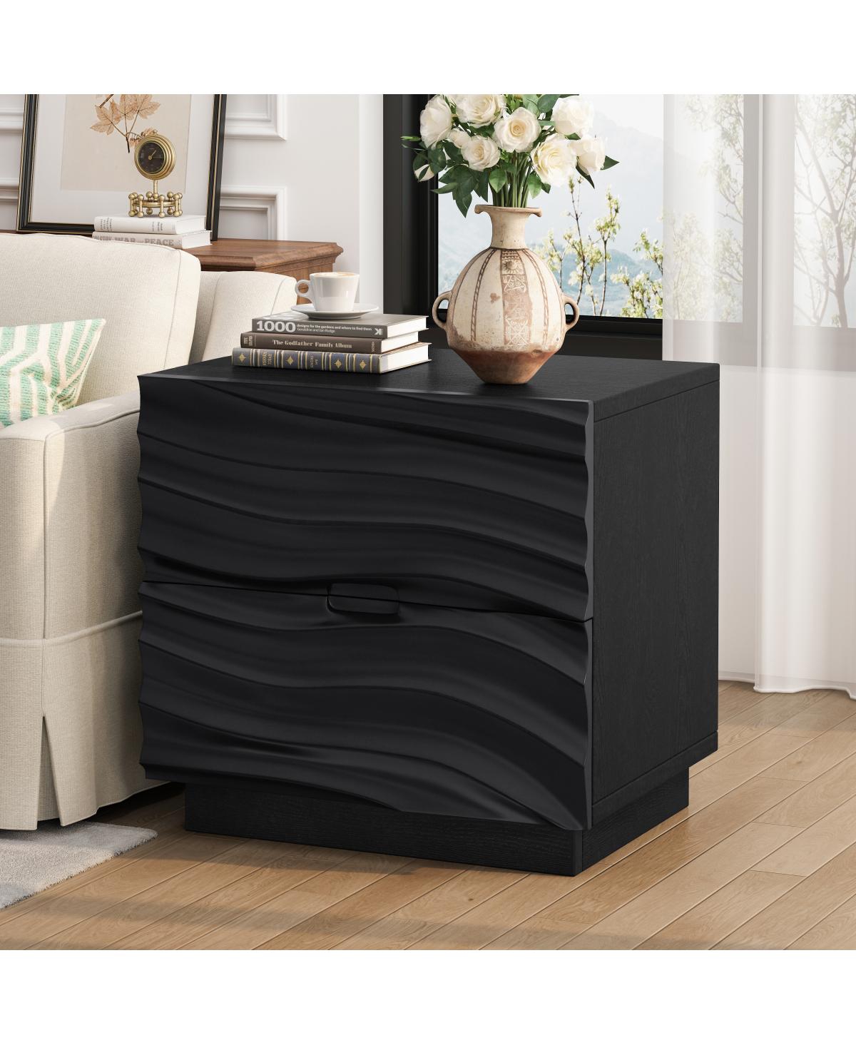 Click here for Streamdale Furniture Solid Wood 2-Drawer Nightstan... prices