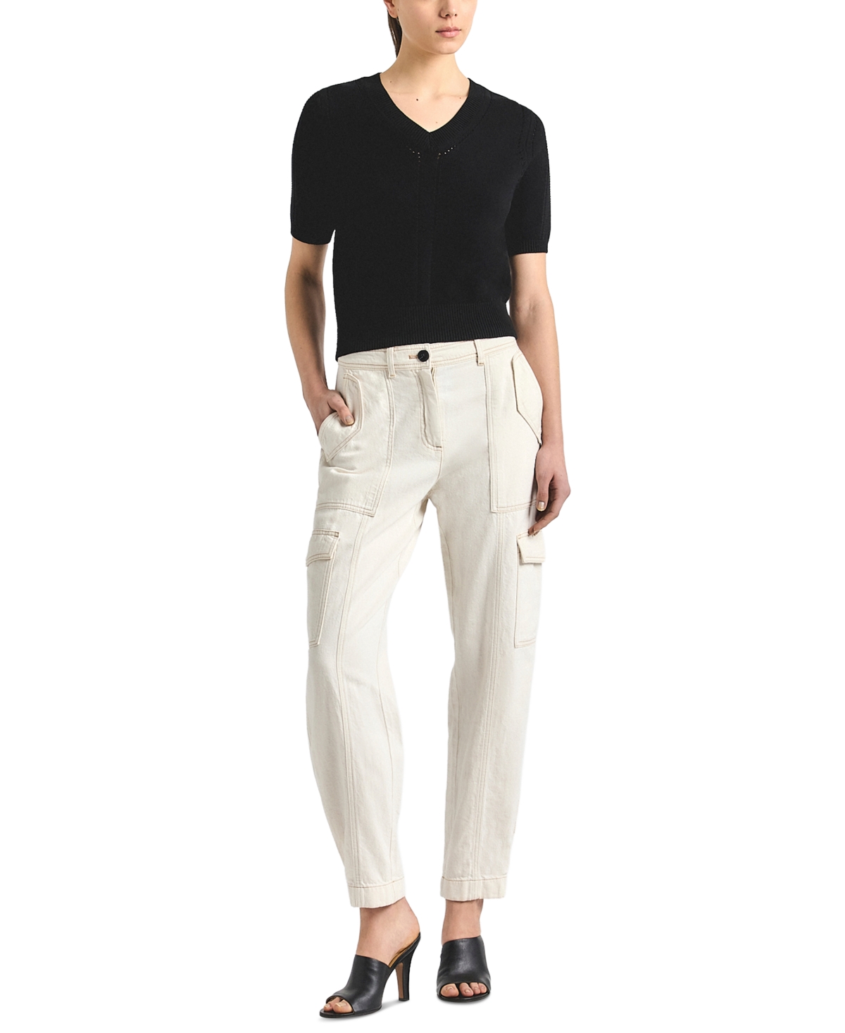 Click here for Derek Lam 10 Crosby Womens Mid-Rise Straight-Leg C... prices