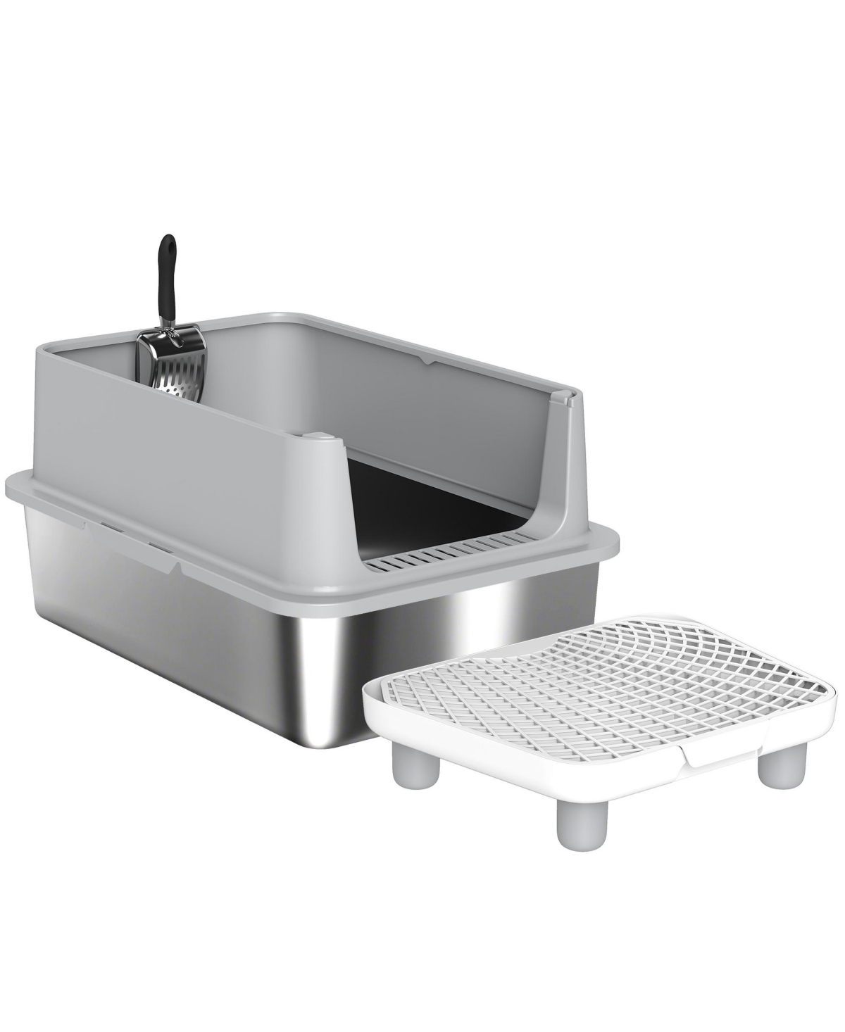 Click here for Ruie Extra Large Stainless Steel Cat Litter Box wi... prices