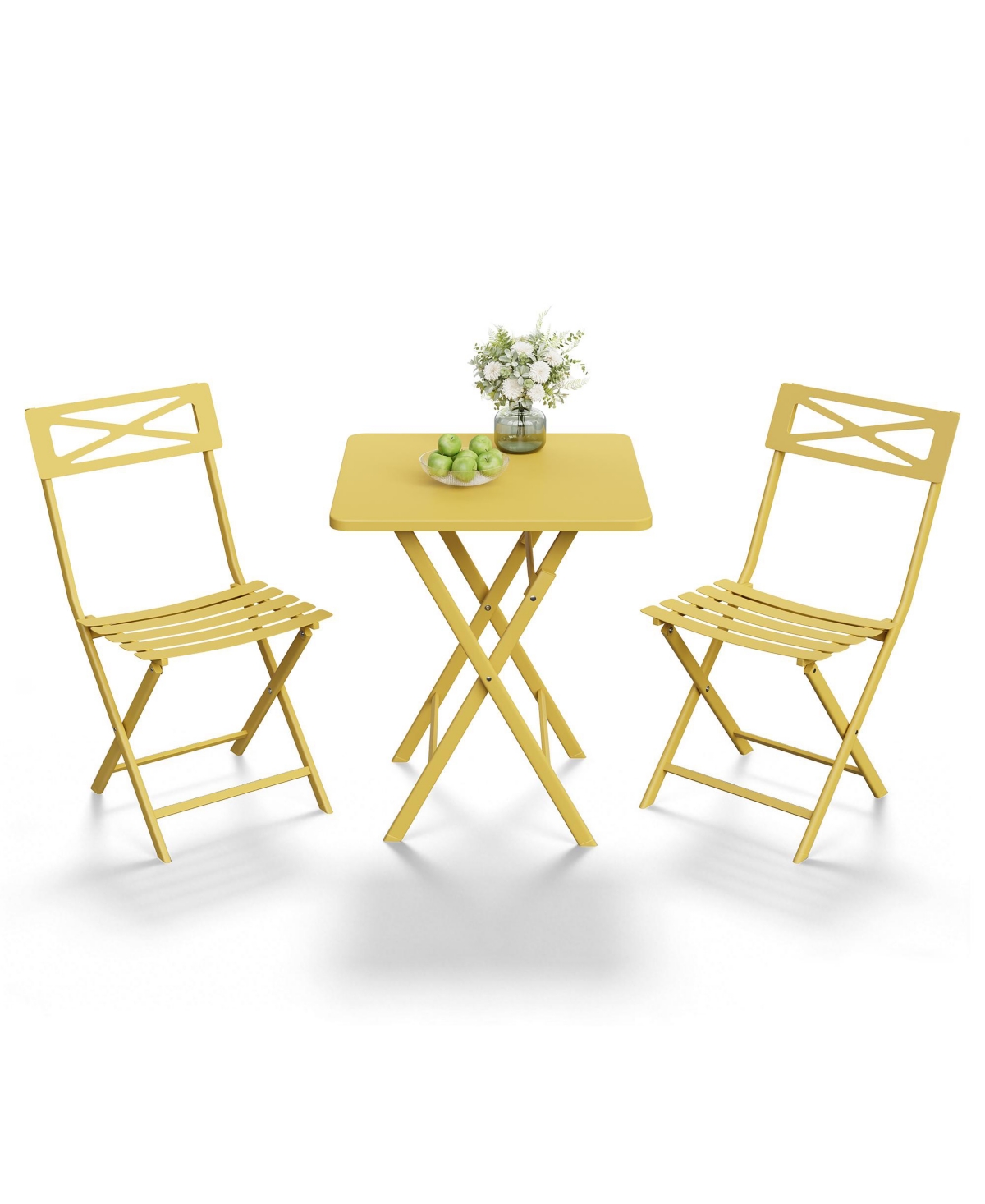 Click here for gaomon 3-Piece Patio Bistro Set - Iron Metal Table... prices