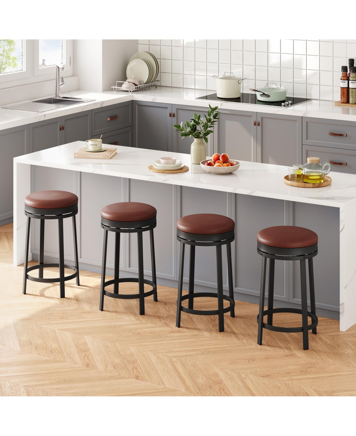 Click here for homfan Set of 2 24 Inch Swivel Counter Height Bar... prices