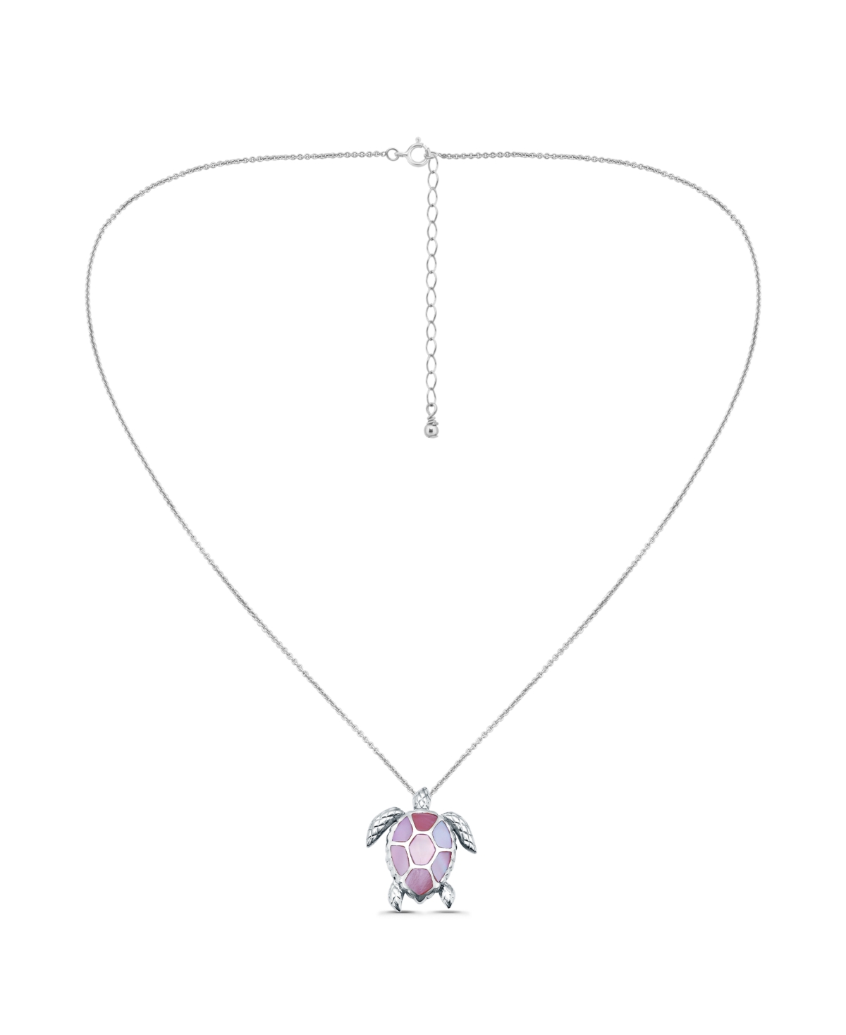 Click here for Macys Pink Shell Inlay Fine Silver-Plated Turtle S... prices
