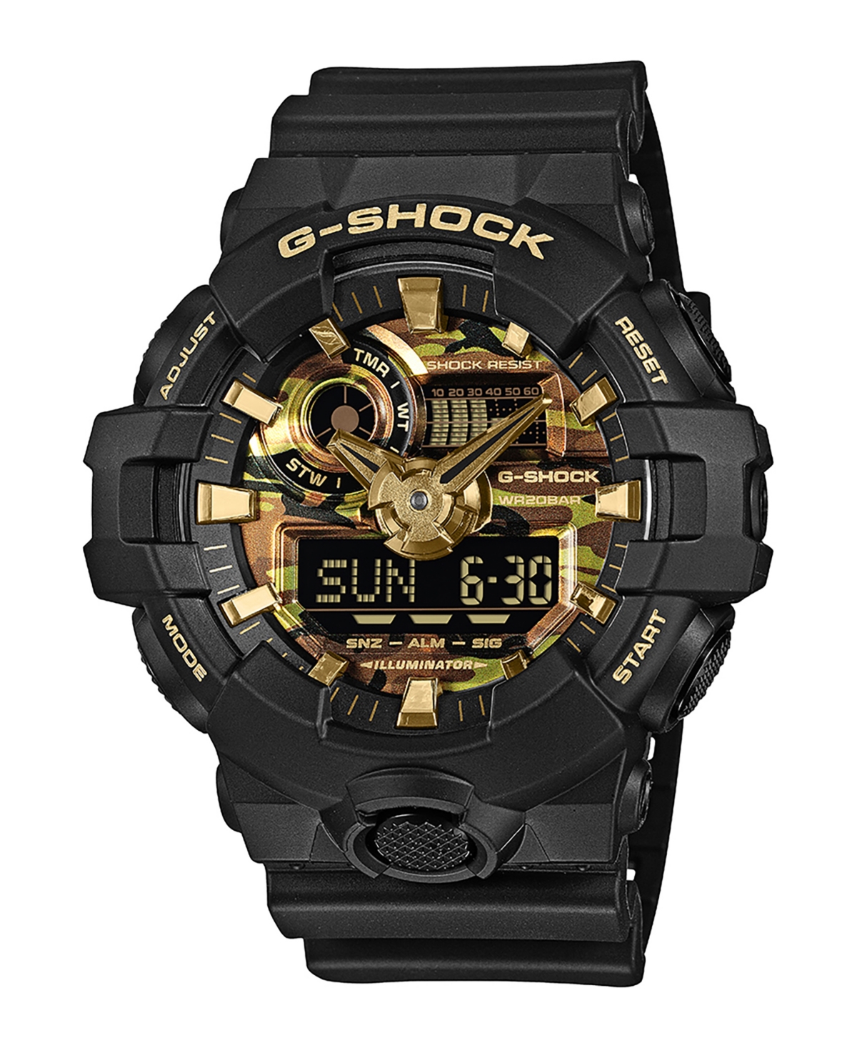 Click here for G-Shock Mens Black Resin Analog-Digital Watch 53.4... prices