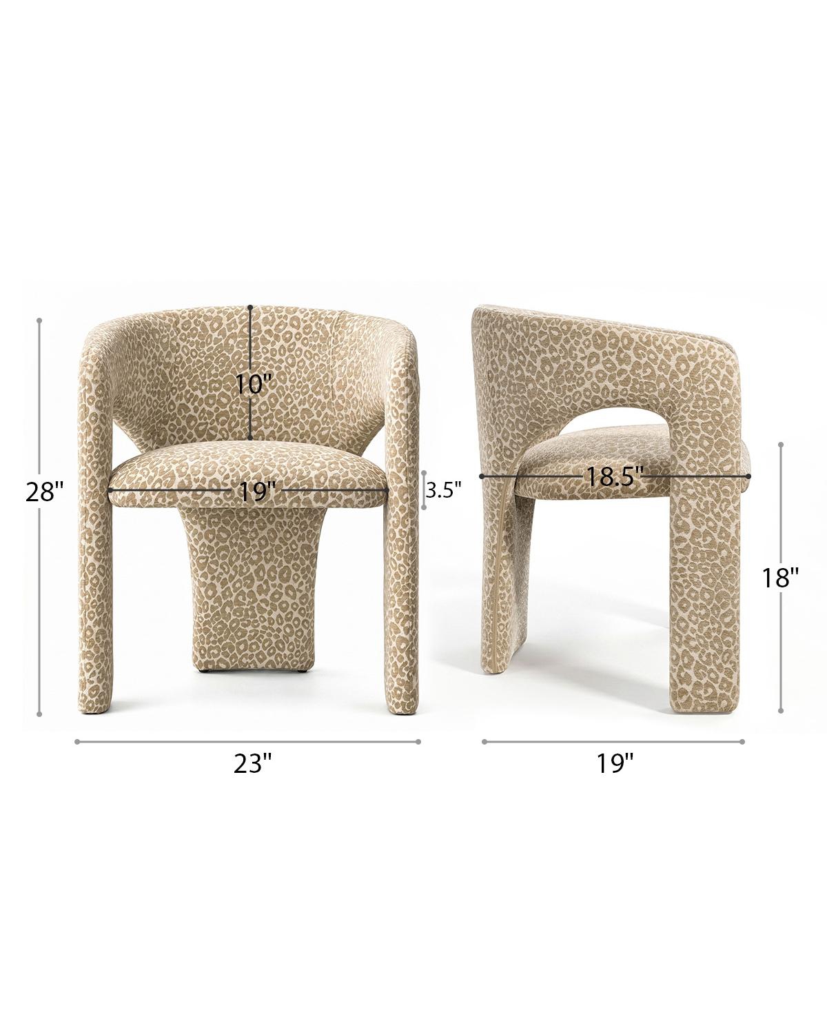 Click here for Maison Boucle Leopard Print Upholstered Dining Arm... prices
