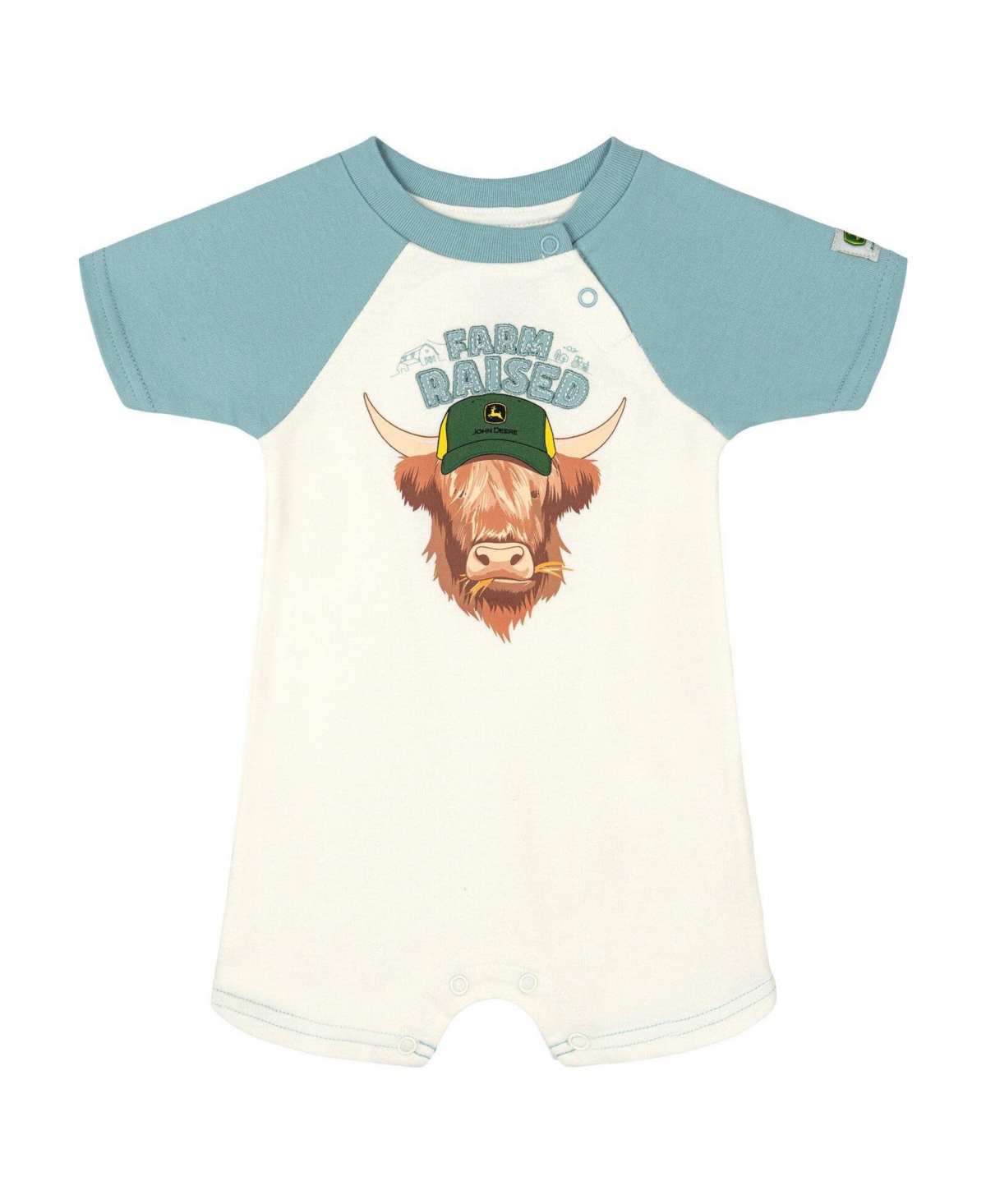Click here for John Deere Baby Boys Romper - Ivory dusty blue prices