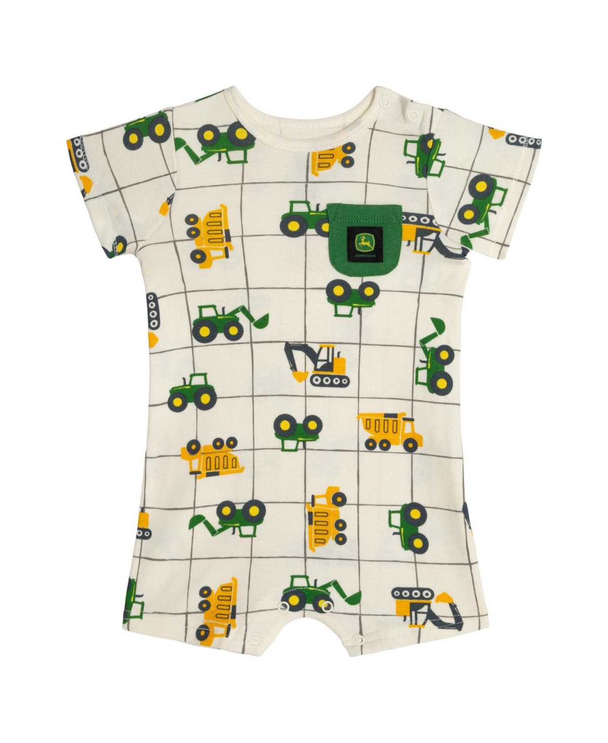 Click here for John Deere Baby Boys Romper - Tusk green grid prices